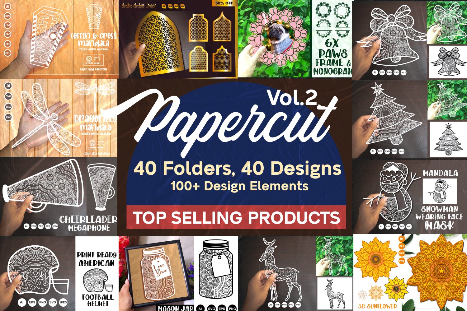 Paper Cut Pack Collection Vol. 2 AI, EPS, SVG, (887662)