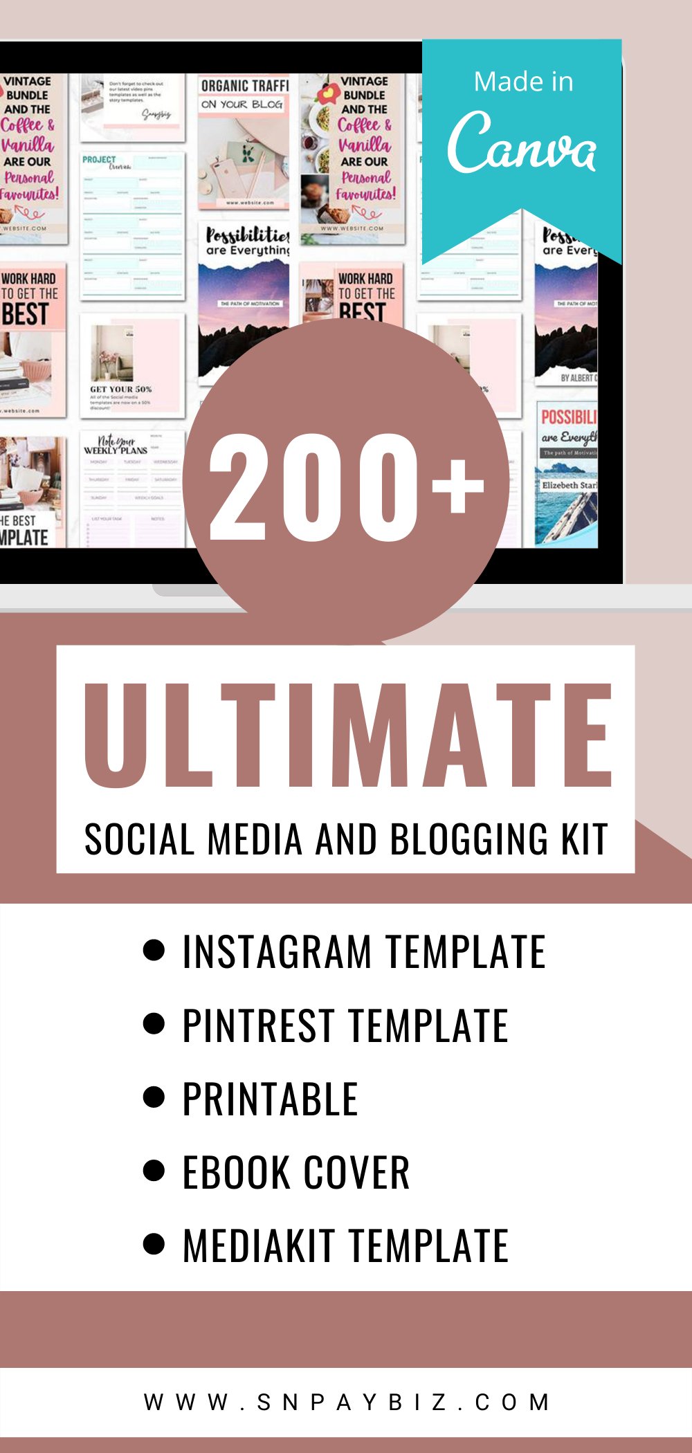 Blogging Bundle | Social Media Blogging Kit Bundle