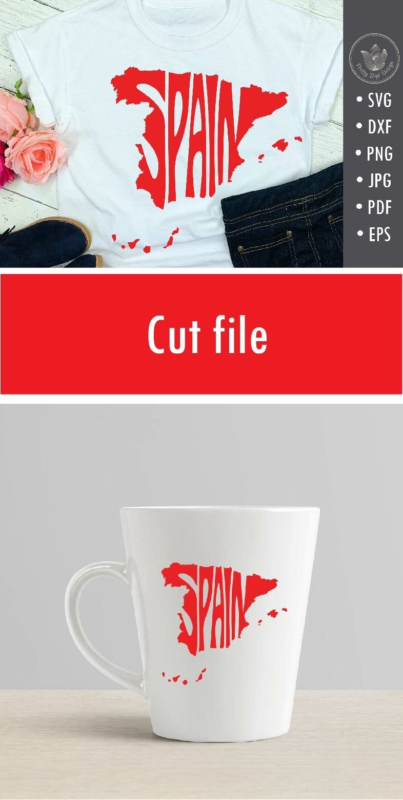 Spain Cut File | Lettering Word Art