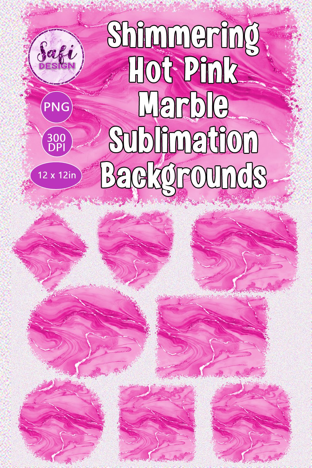 Pink Shimmering Marble Sublimation Backgrounds