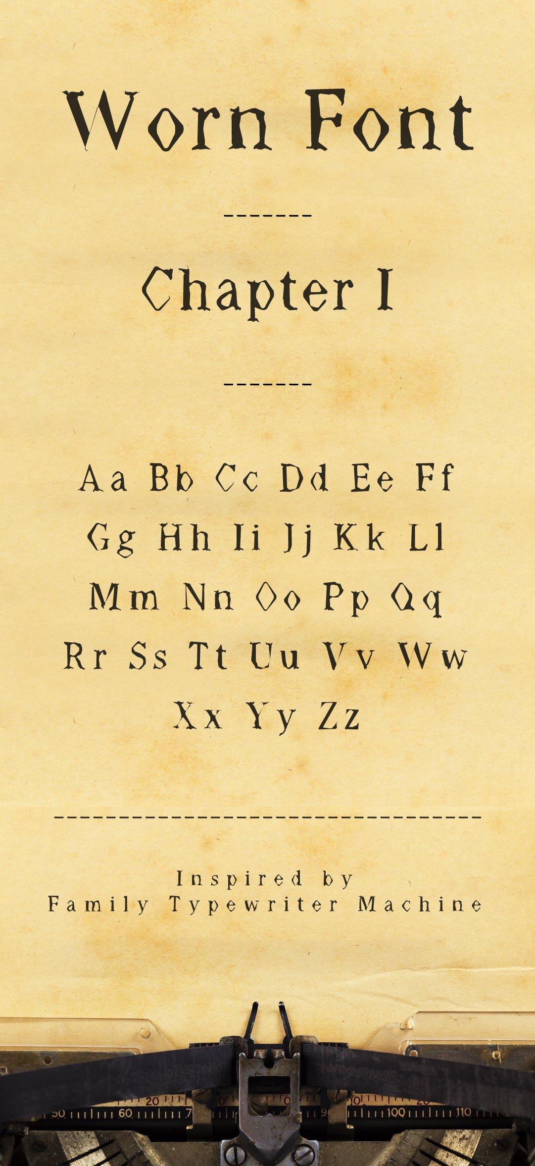 Worn Font - Múltiliñgüâl Suppørt Inspired by Old Typewriter