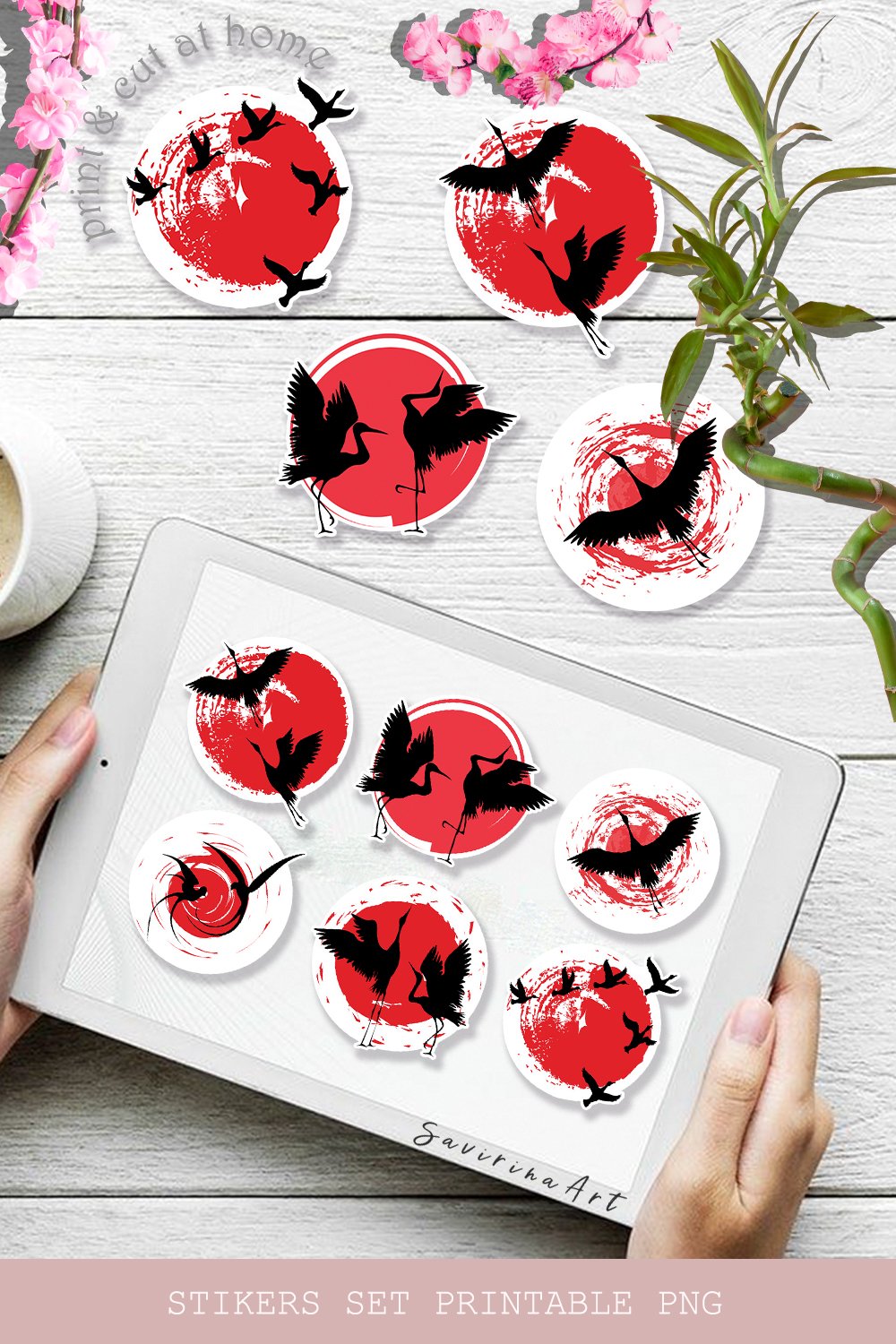 Japanes Stickers set Printable. Sticker PNG (2847170)