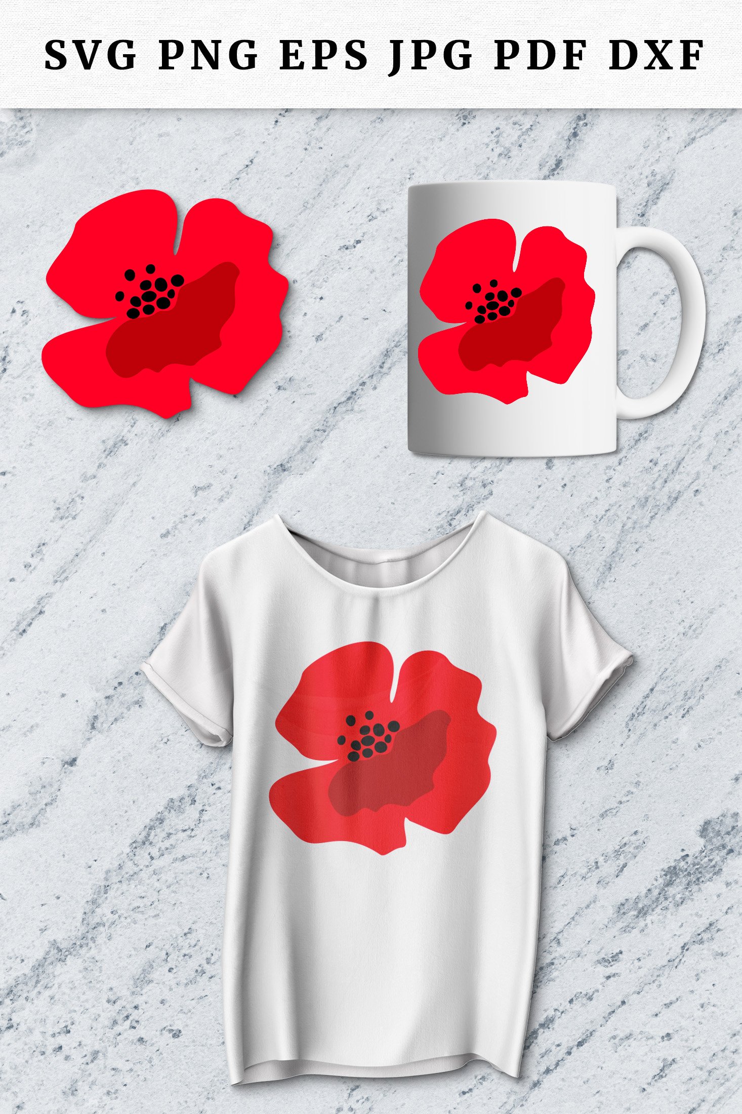 Poppy SVG for Remembrance Day or Anzac Day Cut file