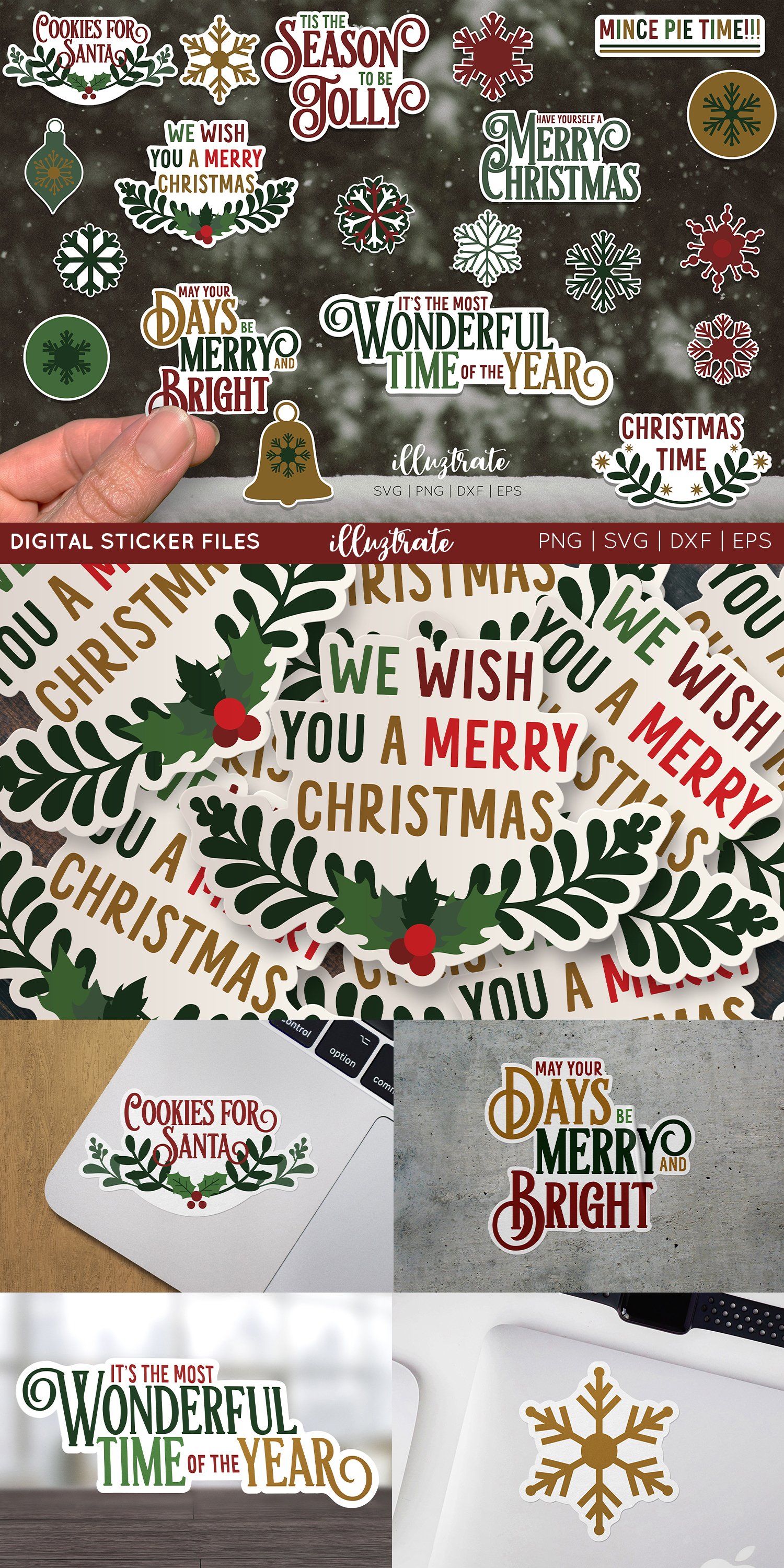 Christmas sticker bundle