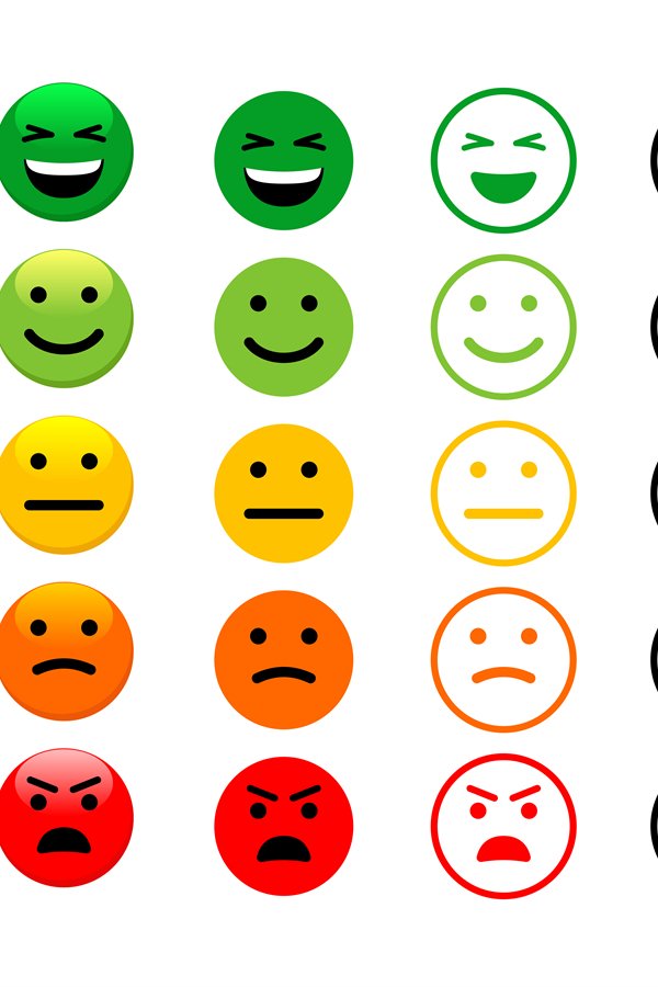 Ranking scale faces vector illustration