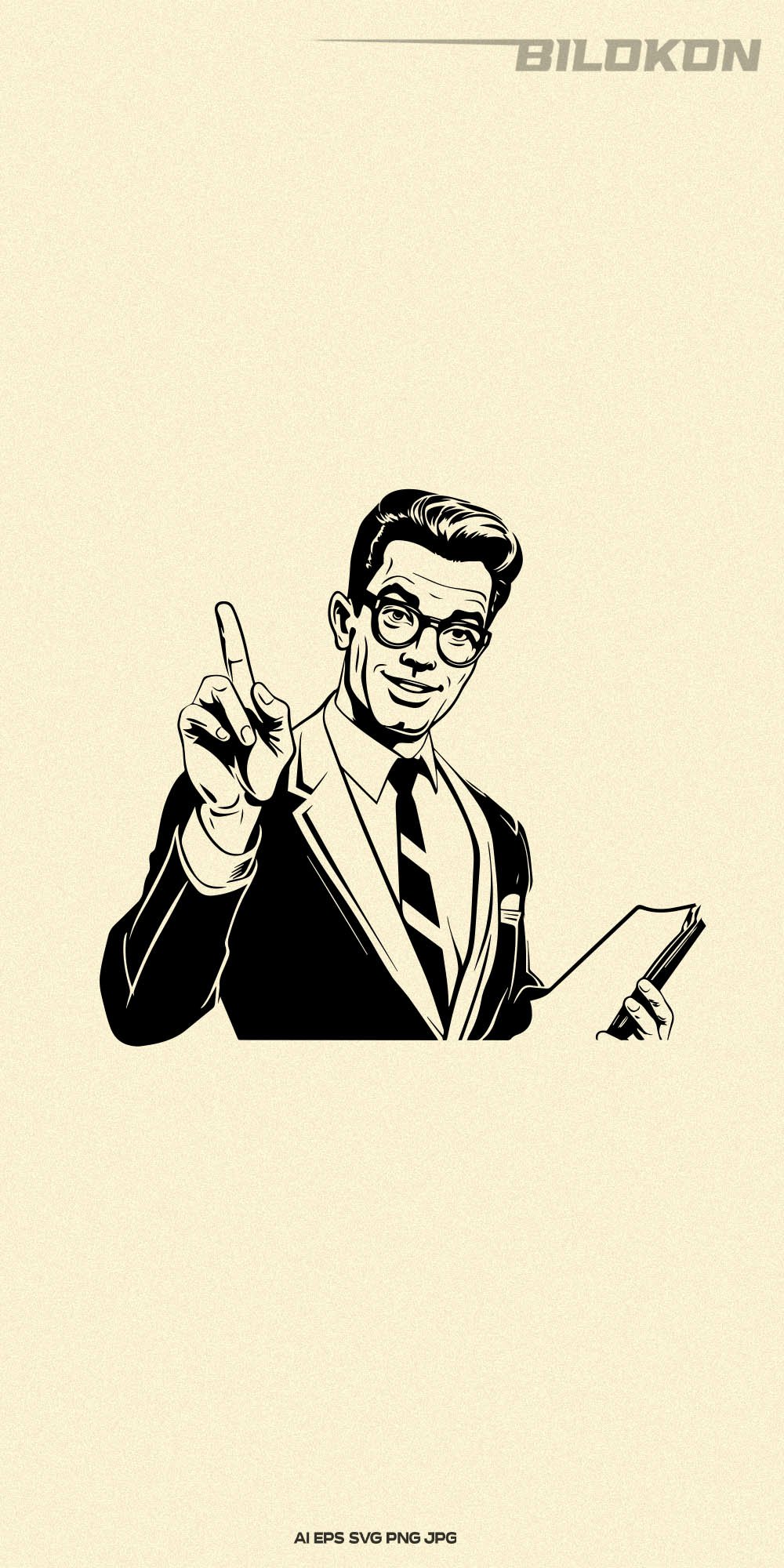 Teacher man, Vintage School teacher Vector, SVG (2728631)
