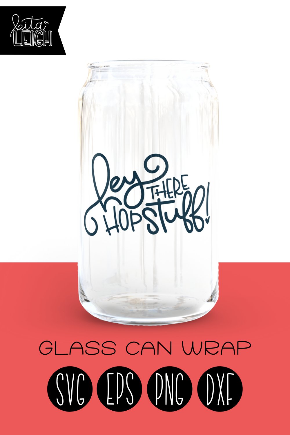 Hey There Hop Stuff Glass Can Design | Funny Beer 16oz Cup