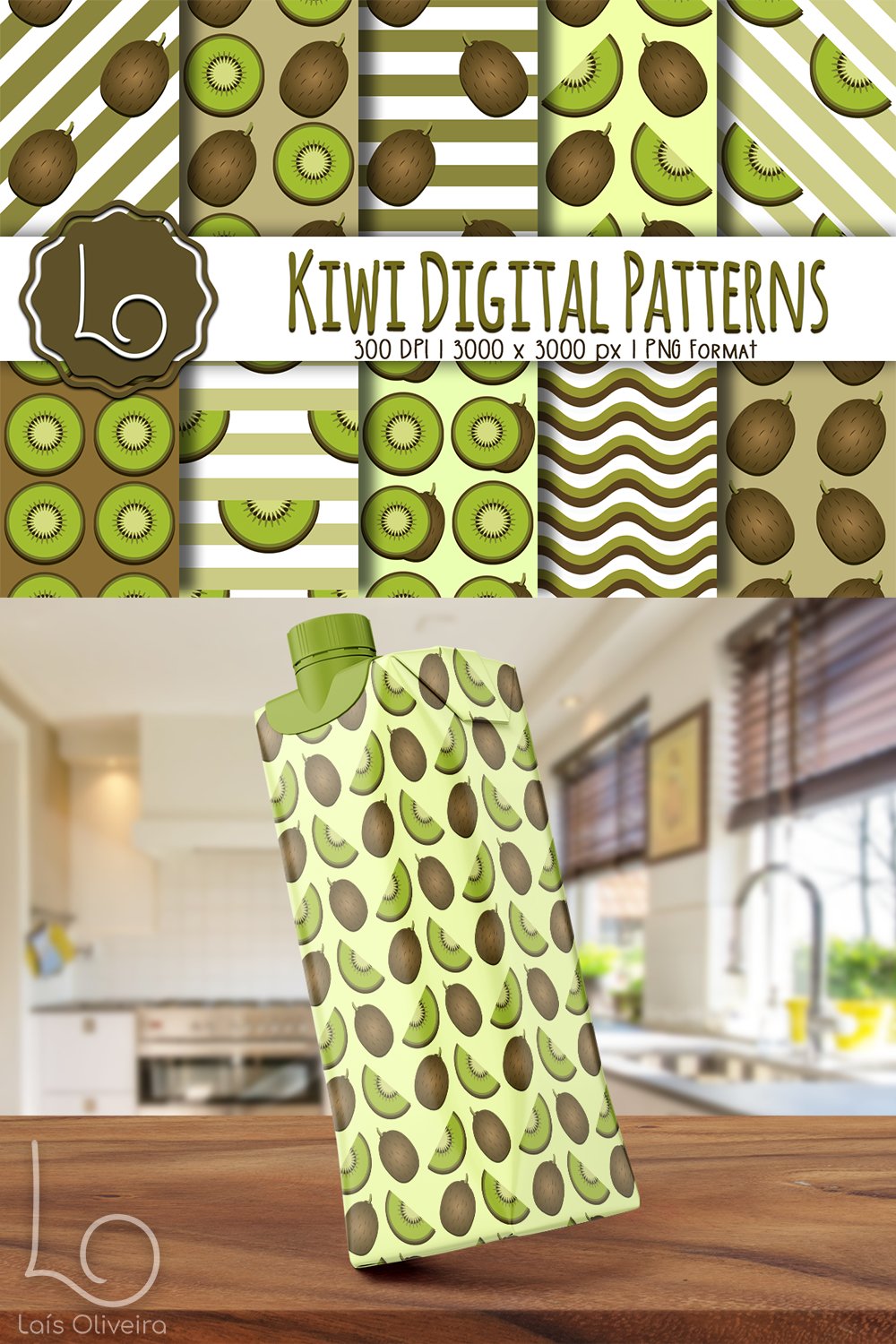 10 Kiwi Digital Patterns