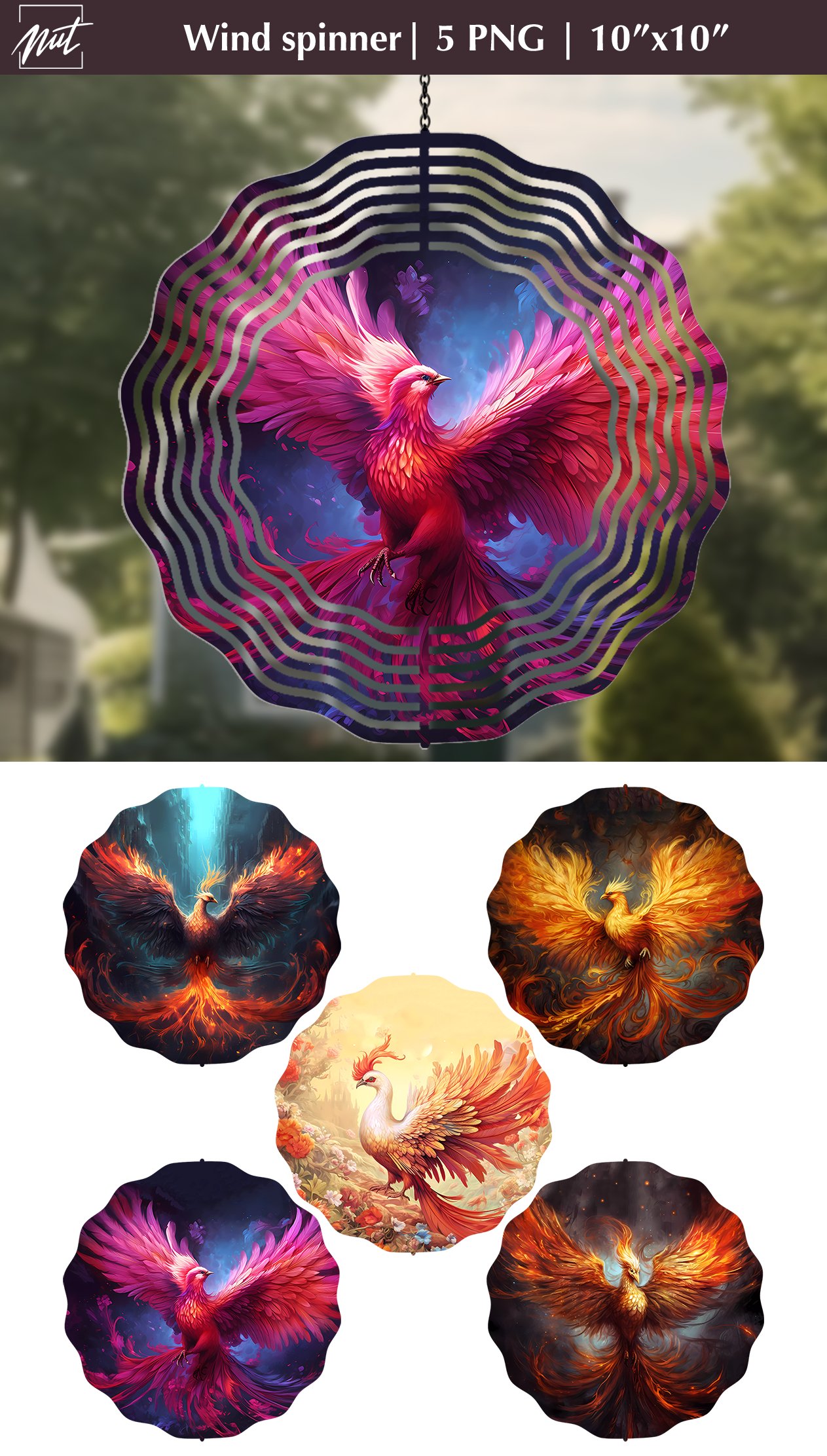 Wind spinner sublimation designs