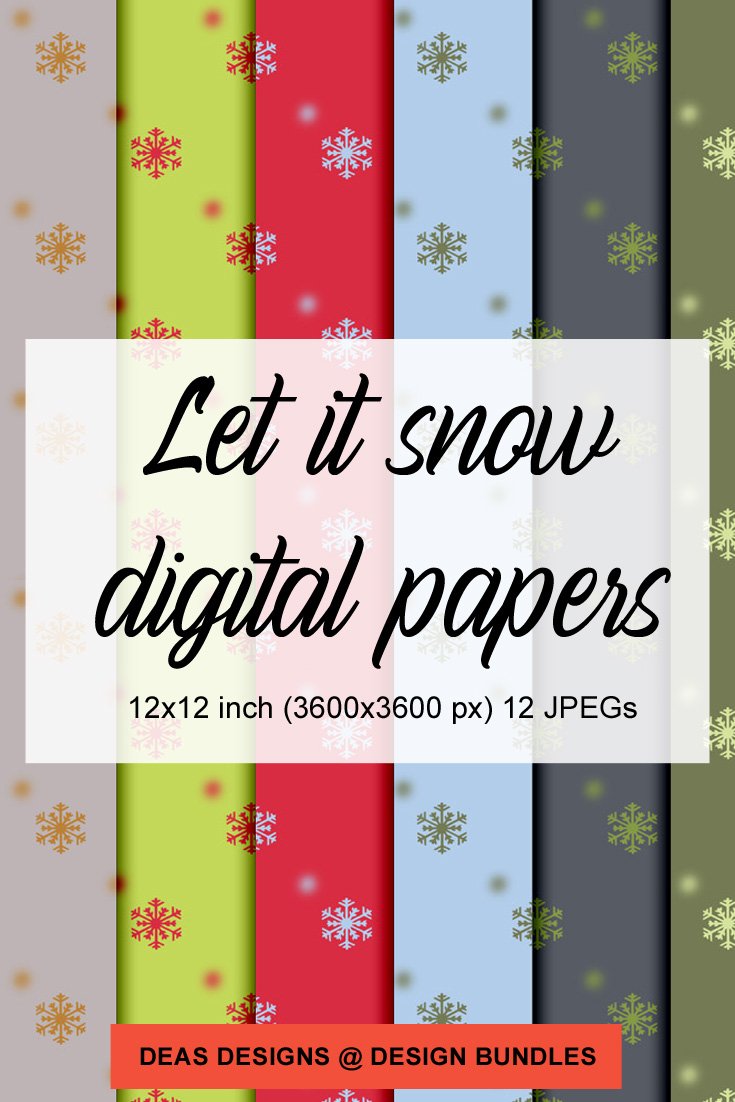 Let it snow 4 digital papers