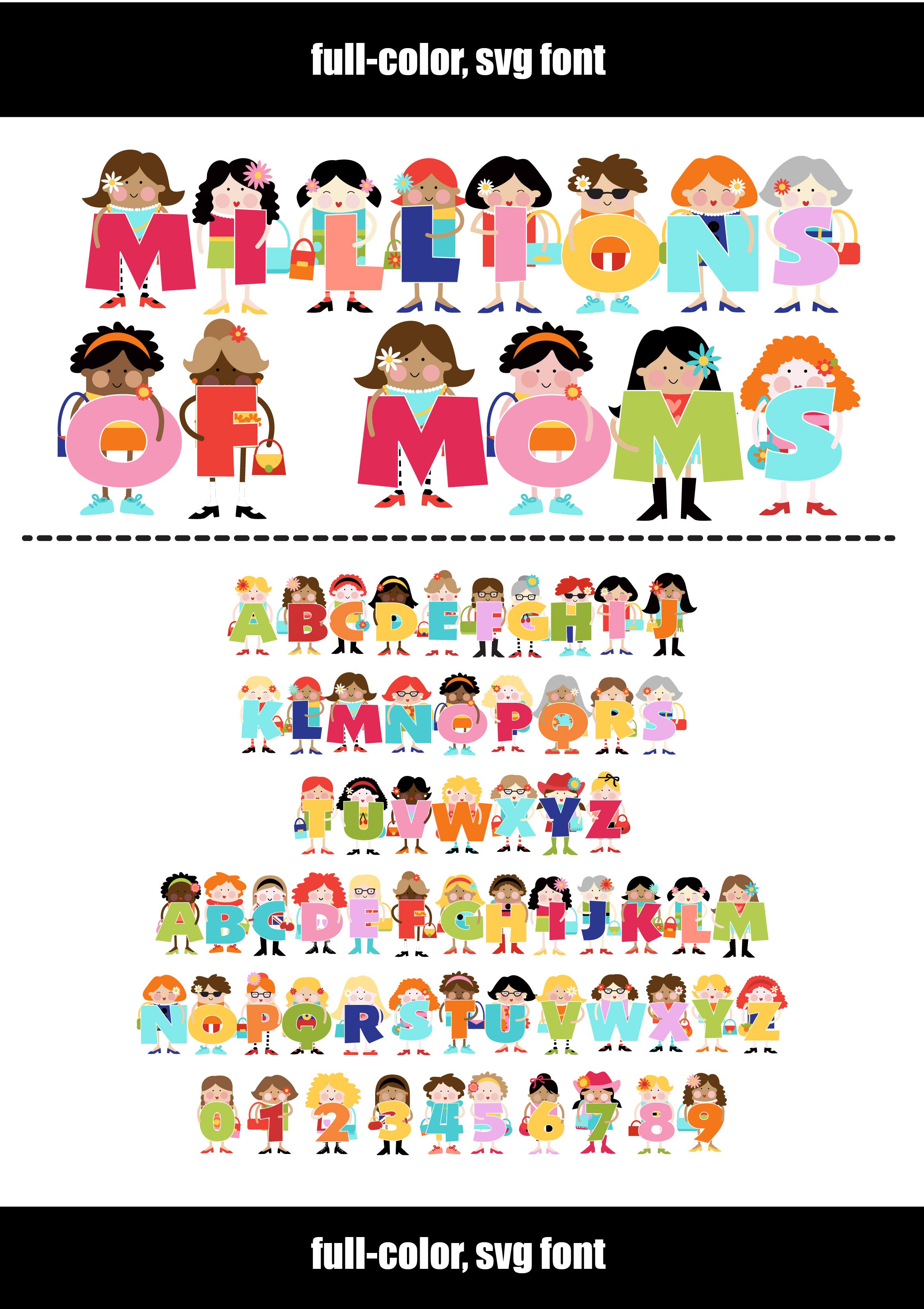 Full Color SVG mother's day font