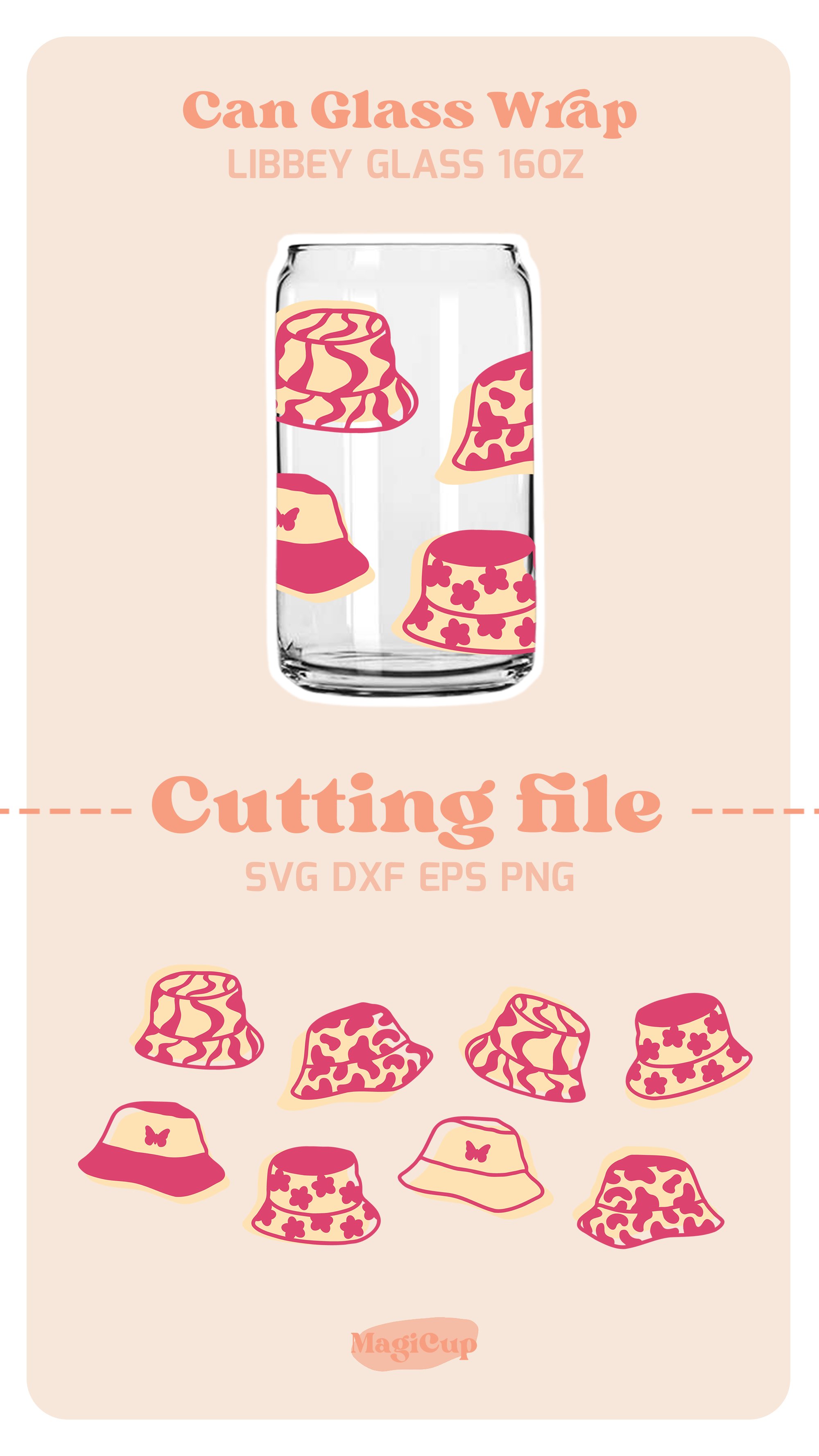 Summer Glass can wrap for beer can glass - Cutting Machines