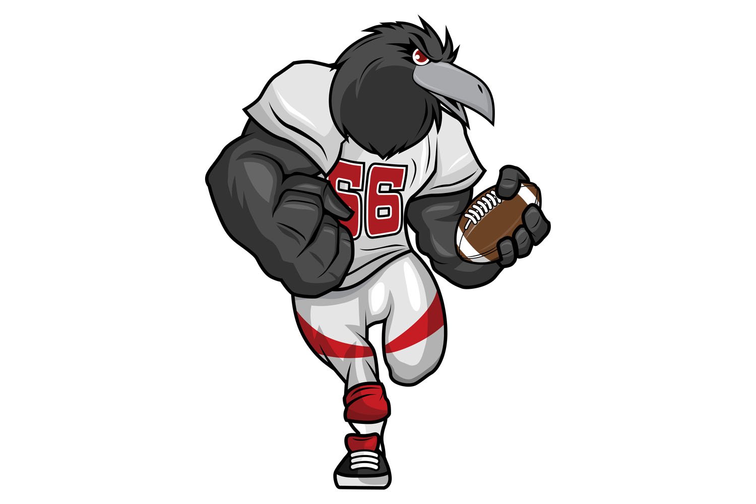 Black Crow - American Football Mascot Character Design