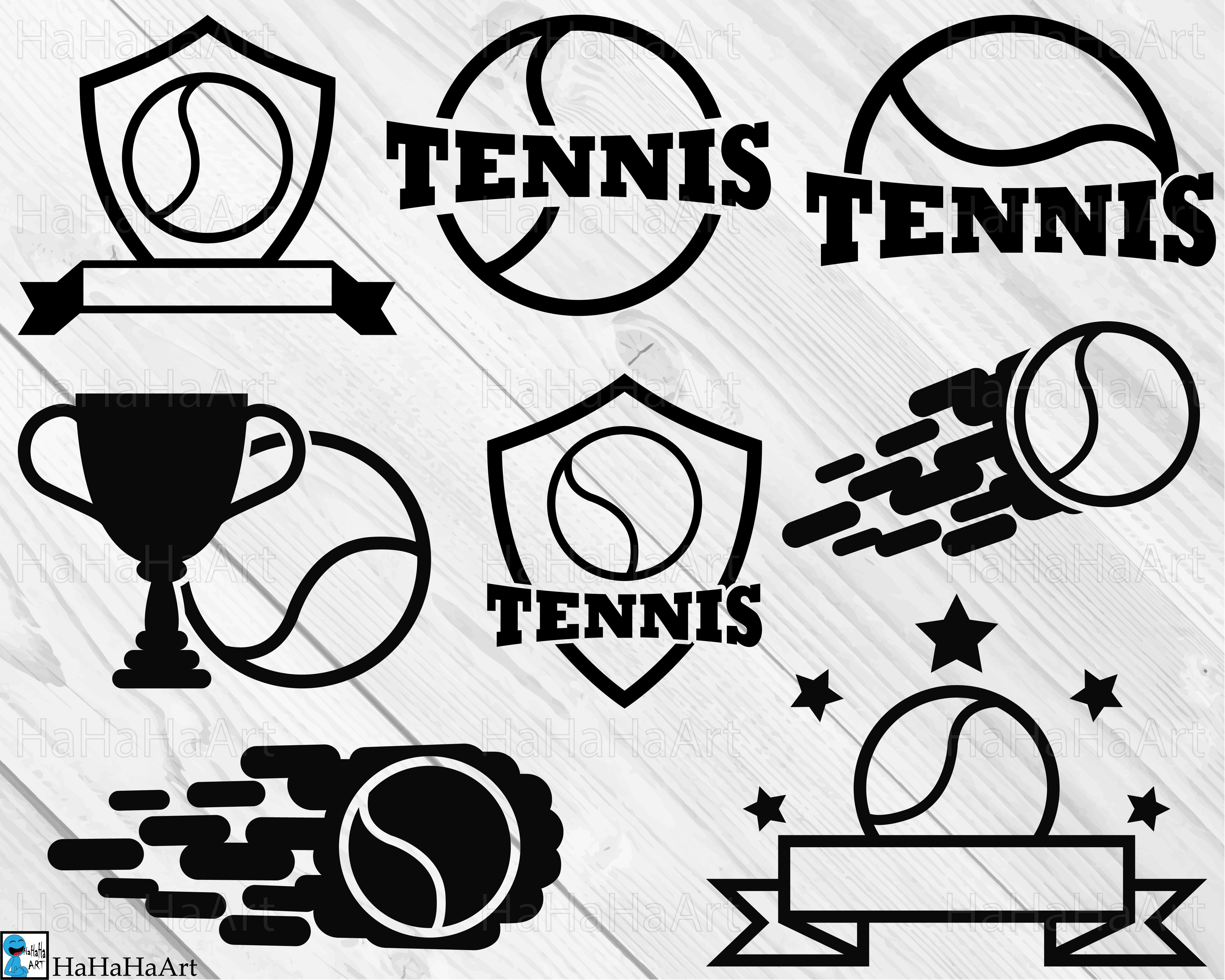 Tennis Designs - Clip art / Cutting Files 1365c