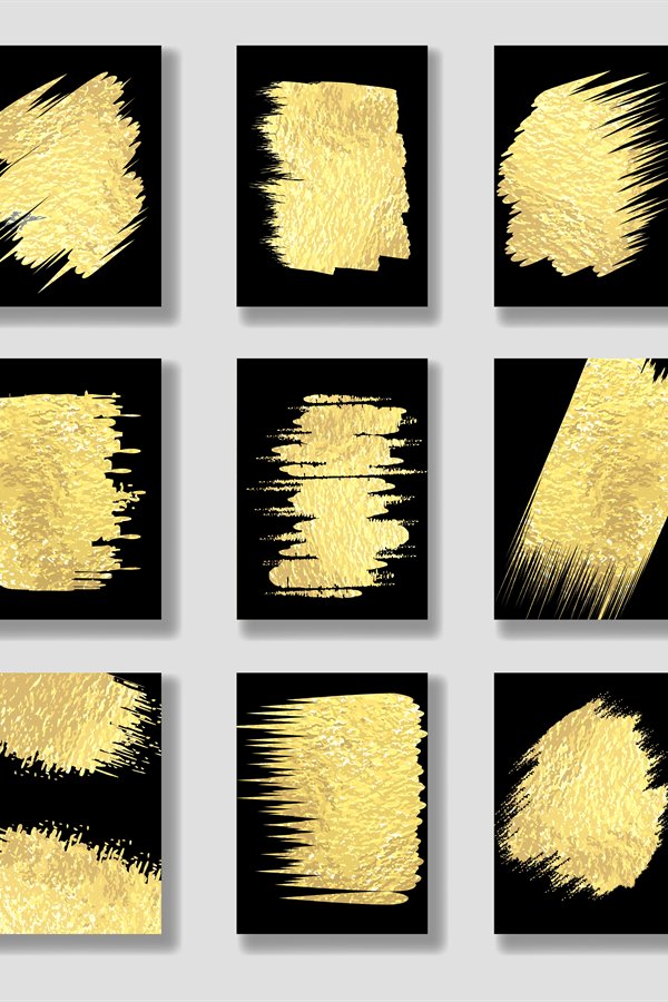 Gold foil cards templates