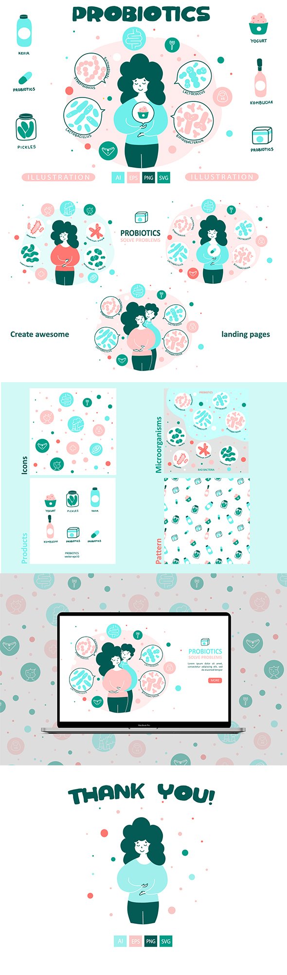 Probiotics - Vector SVG Illustration