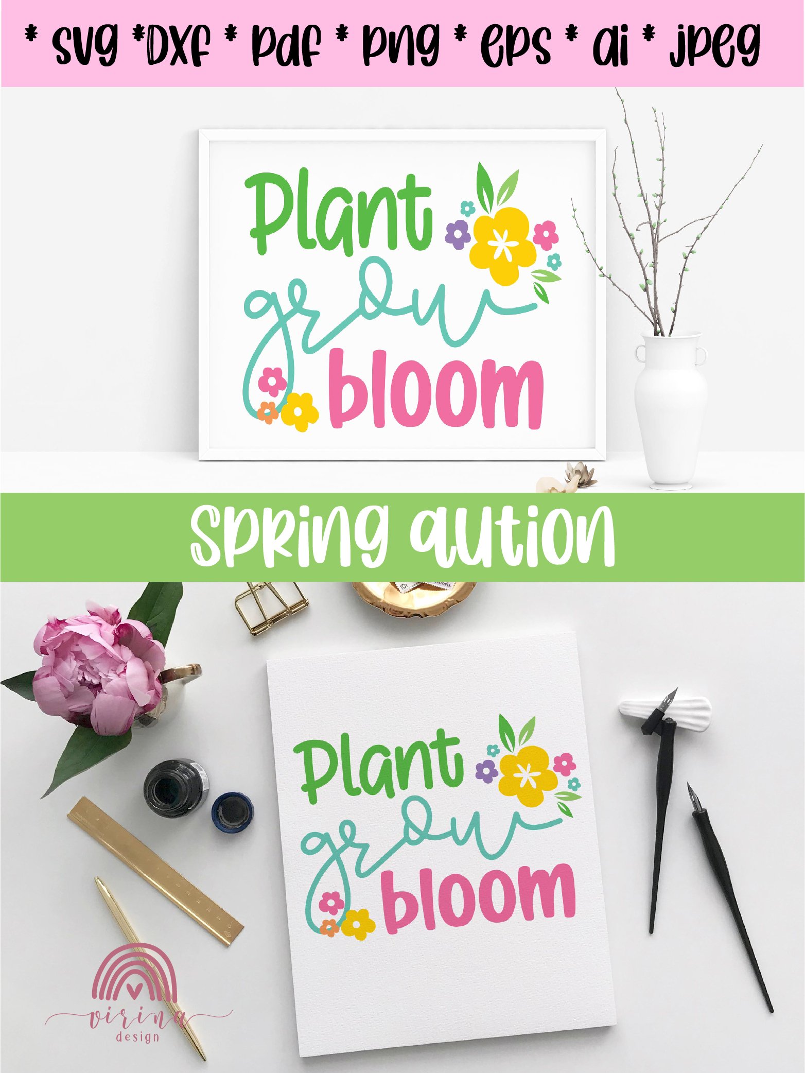 Spring SVG, Spring Quotes Bundle SVG Cut Files (1253975)