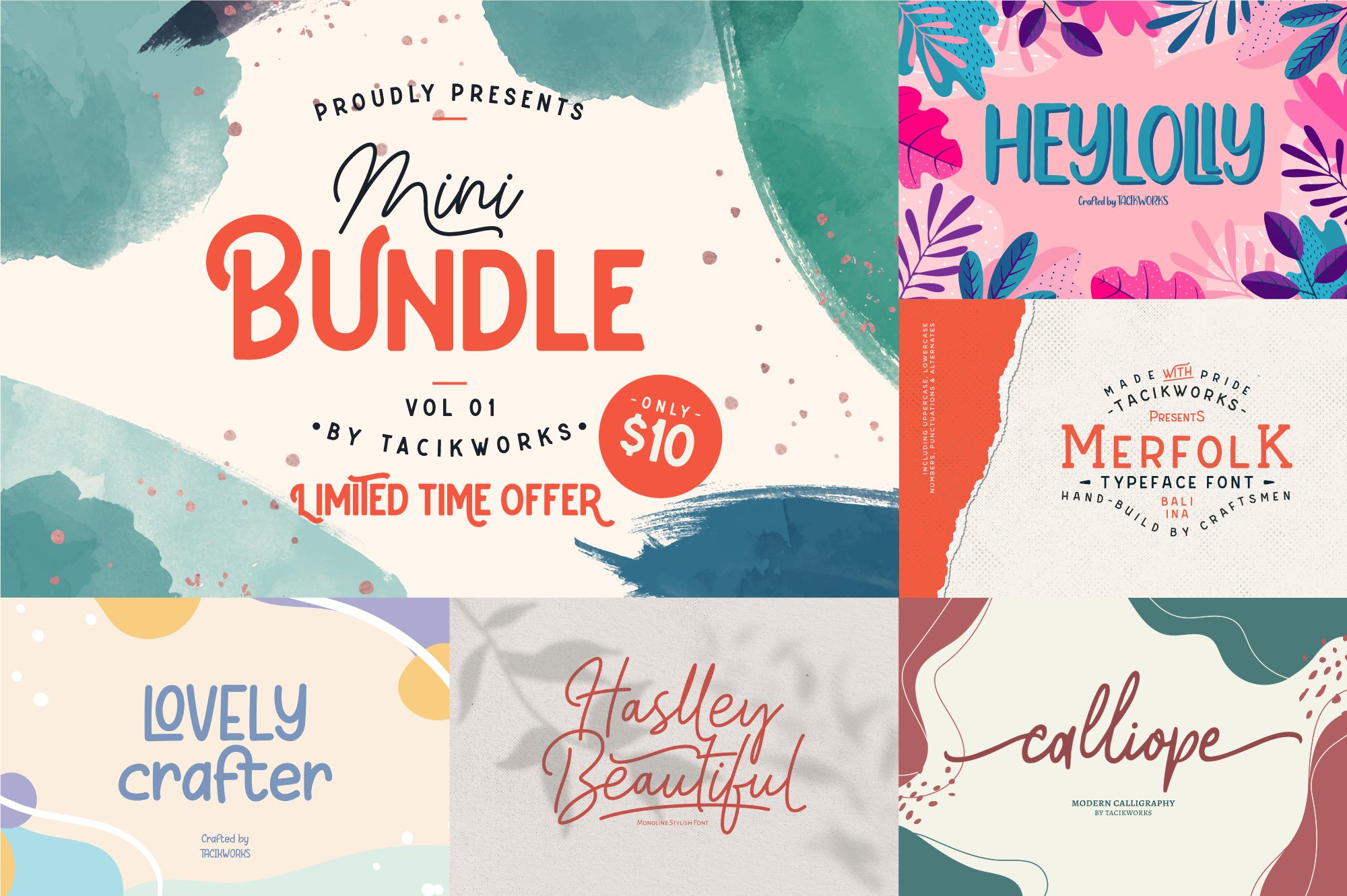 Mini Bundle Vol 01- Best Seller Fonts (1005805)
