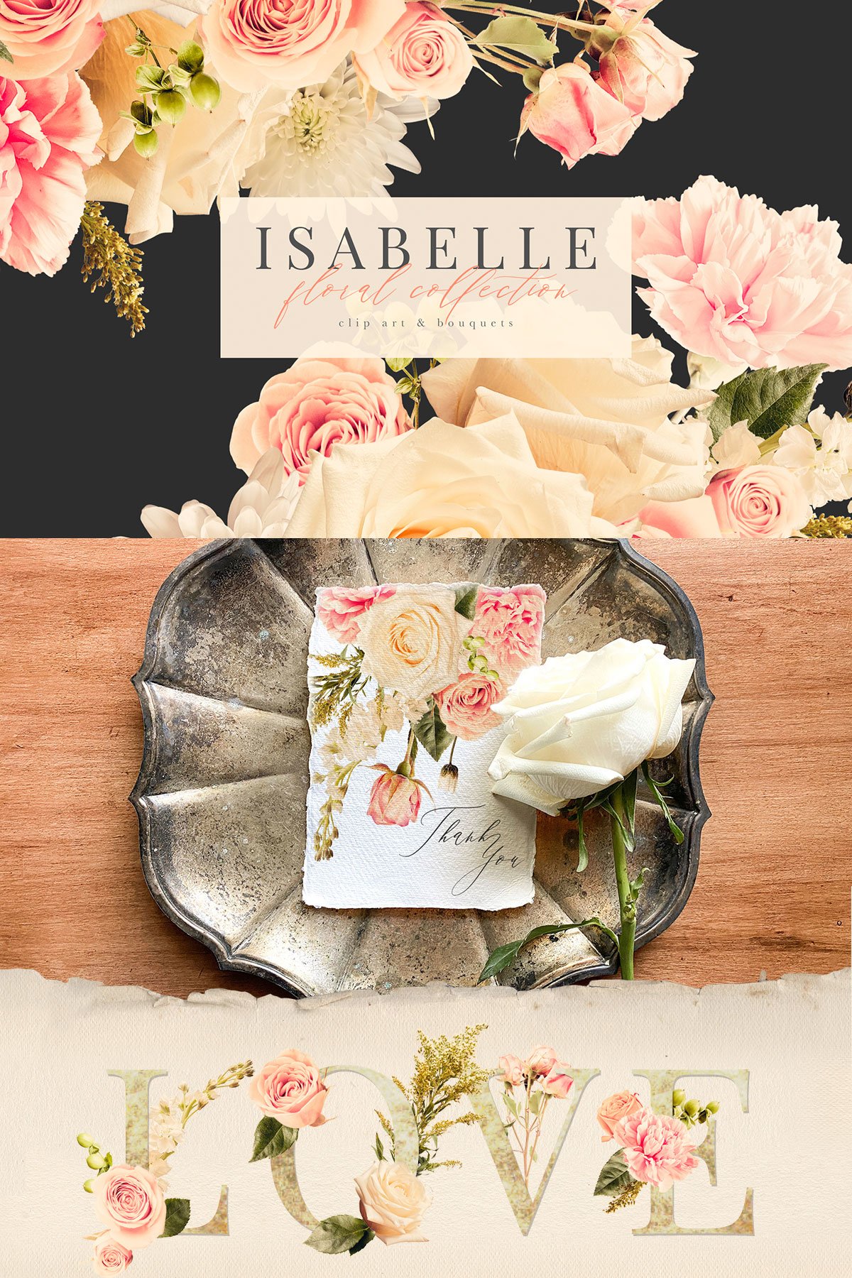 Isabelle Clip Art Floral Graphics Collection