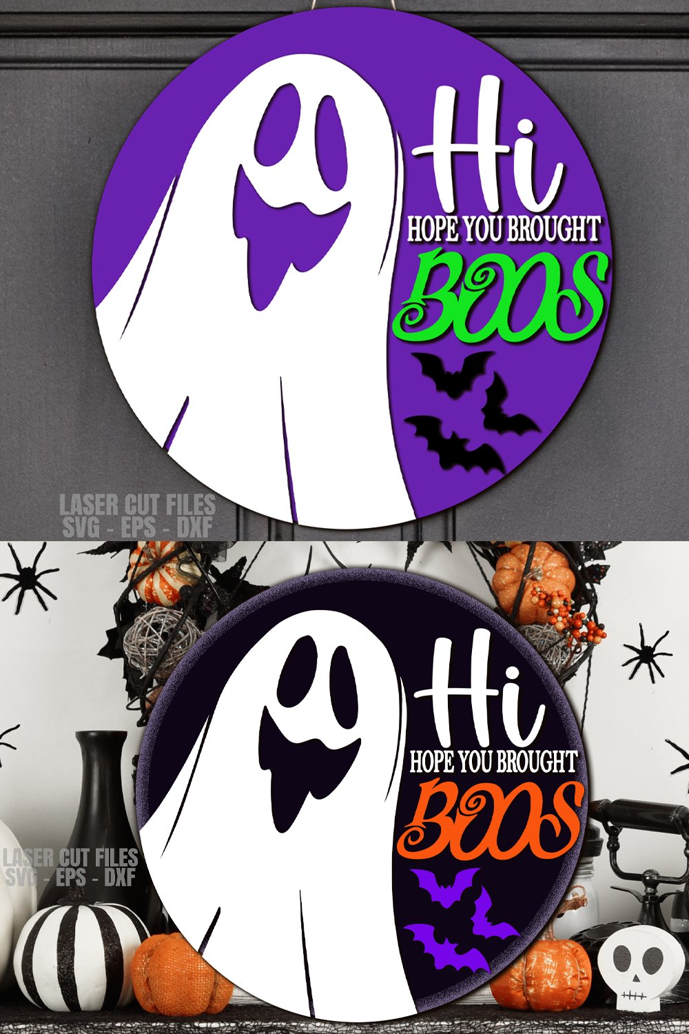 Ghost SVG Laser Cut Files | Halloween SVG | Welcome Sign SVG