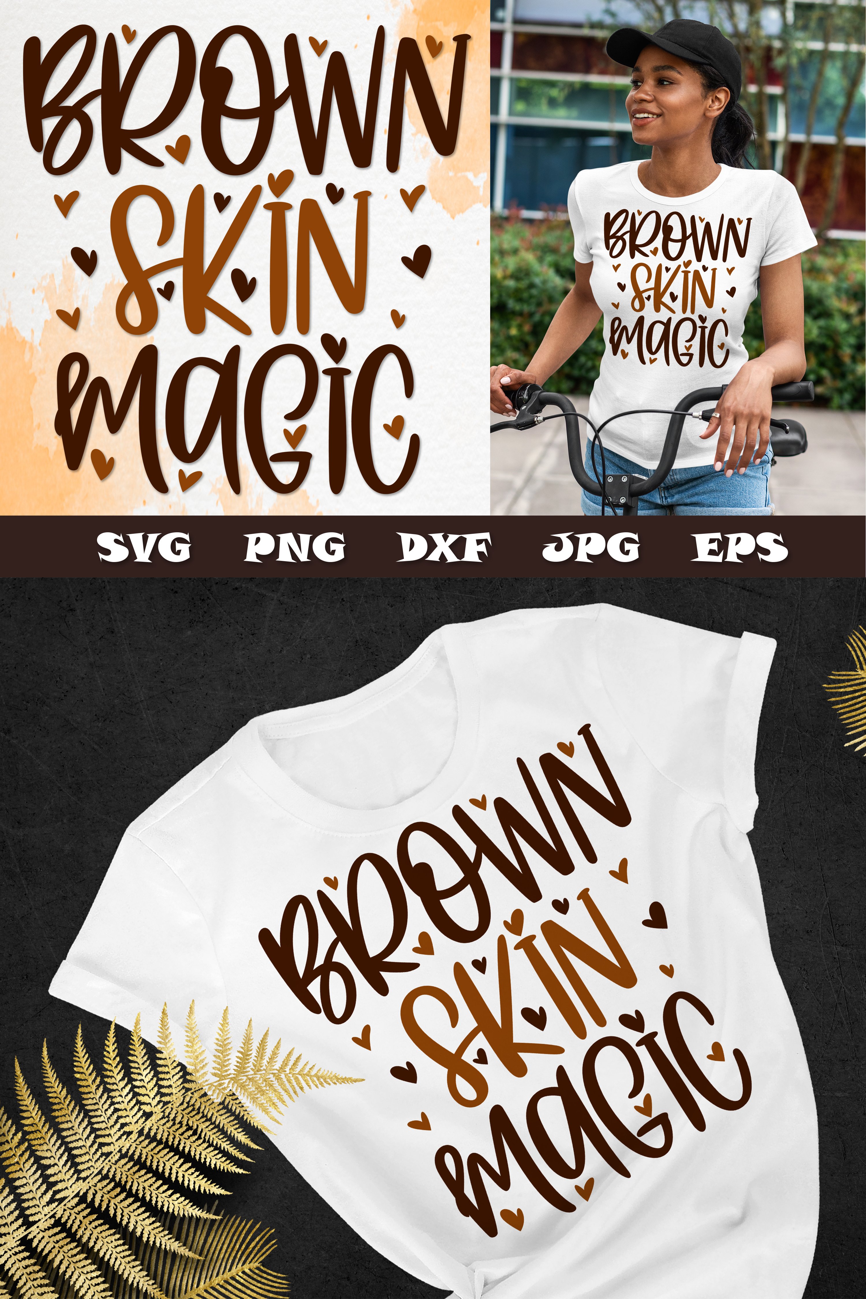 Brown girl SVG PNG DXF quote for Black history month