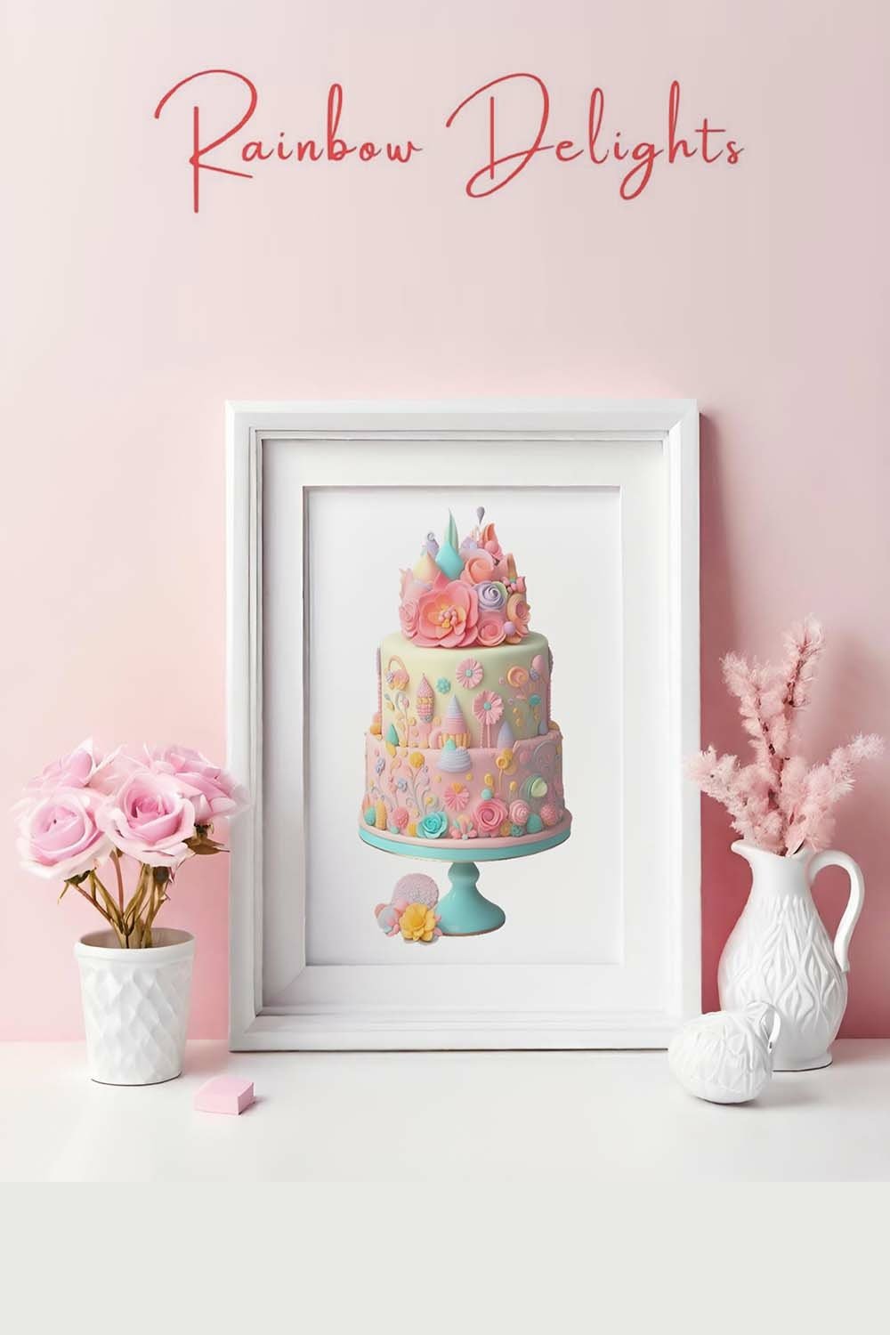 Rainbow Delights - 13 Birthday cakes - PNG