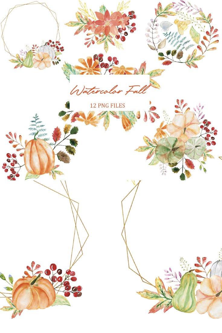 Fall. Autumn Leaves. Leaves clipart. Fall clip art. Wreath