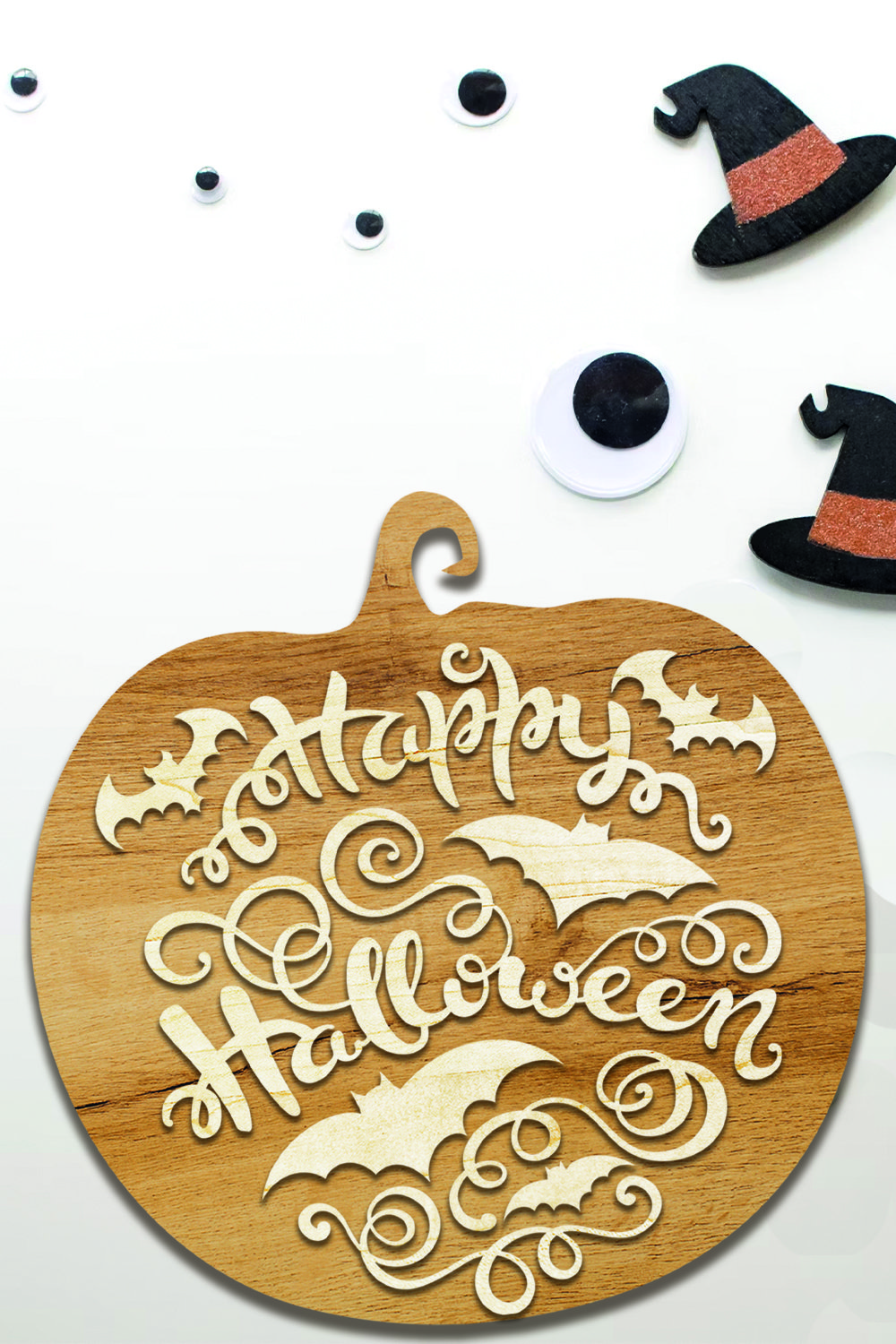 Halloween Pumpkin with Bats TEmplate