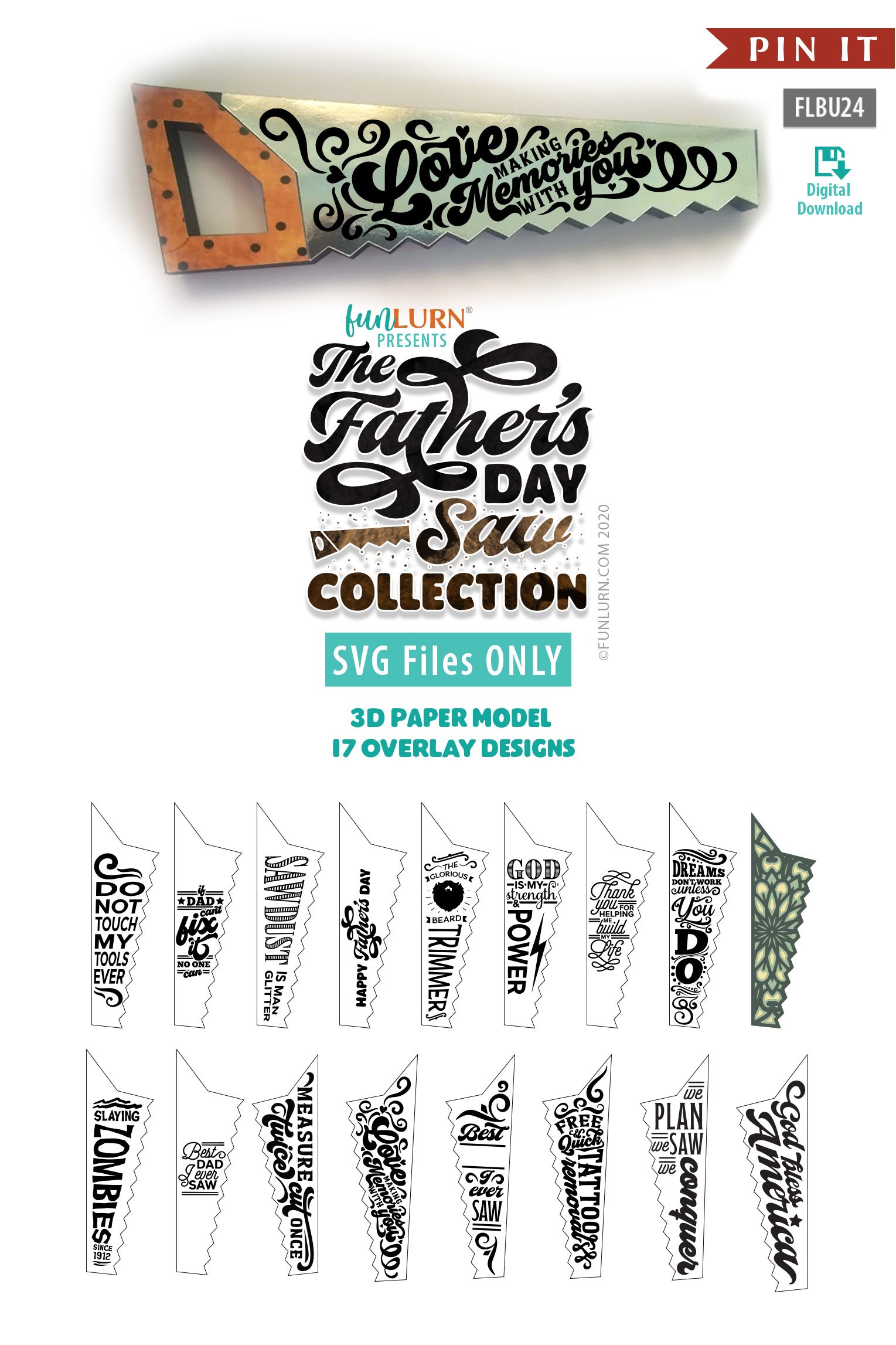 The Father's Day Saw Collection | 3D Saw Paper Model Art