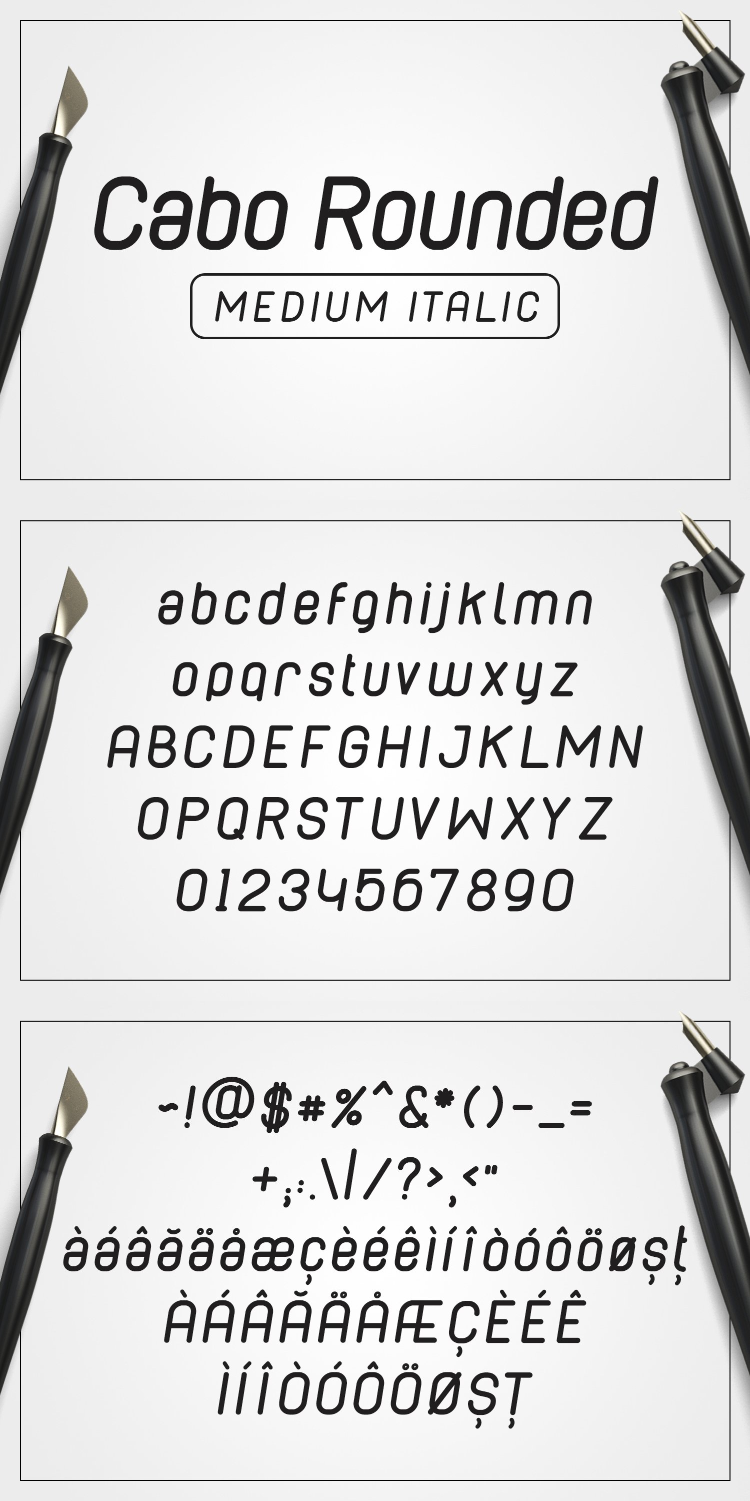 Cabo Rounded Medium Italic Font