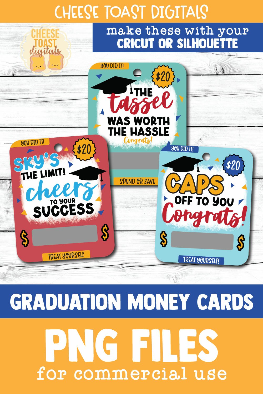 Graduation Money Card PNG Set Vol 2 | Graduate Money Holder