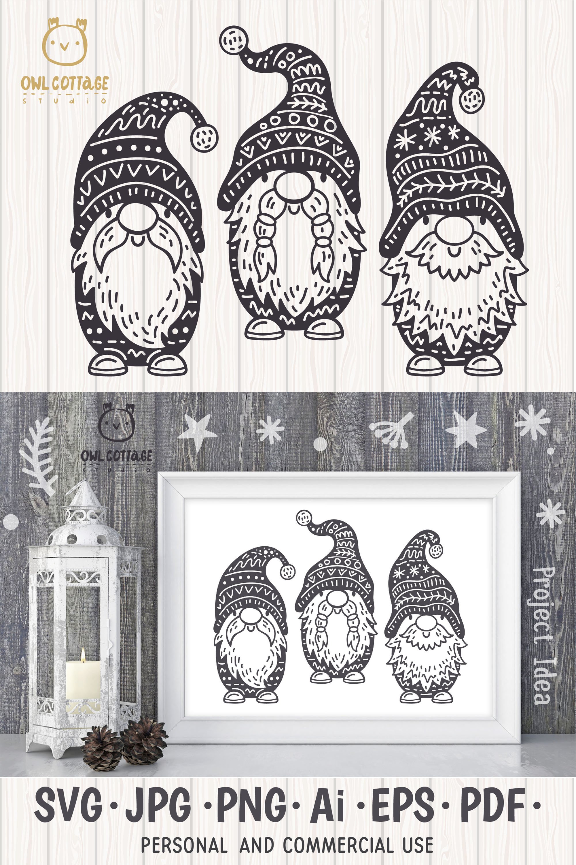 Scandinavian Gnomes SVG, Gnome Clipart, Tomte (406248)