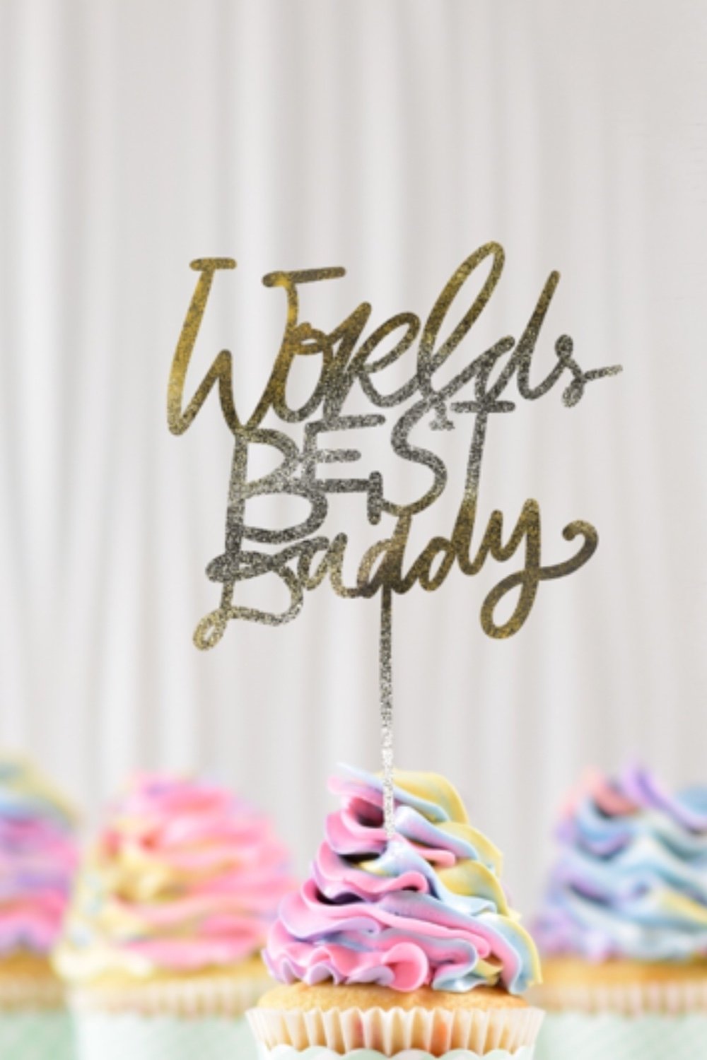 Worlds best daddy. cake topper CNC