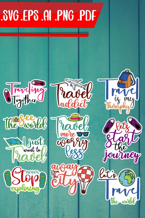 Traveler Addict Sticker | 10 Designs