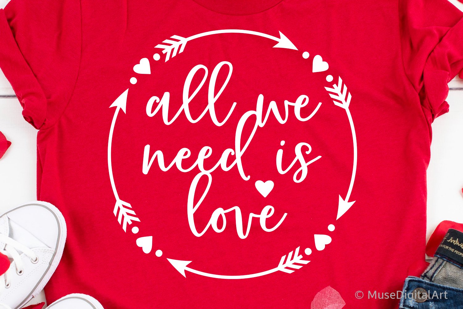 All We Need is Love Happy Valentines Day Svg, Kids Valentine