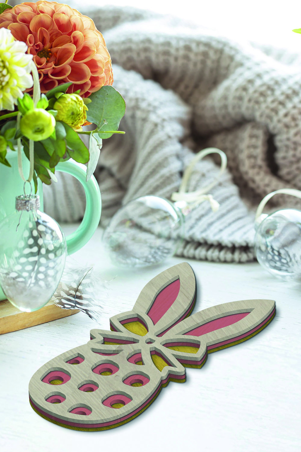 Easter Decorative Bunny Egg Template
