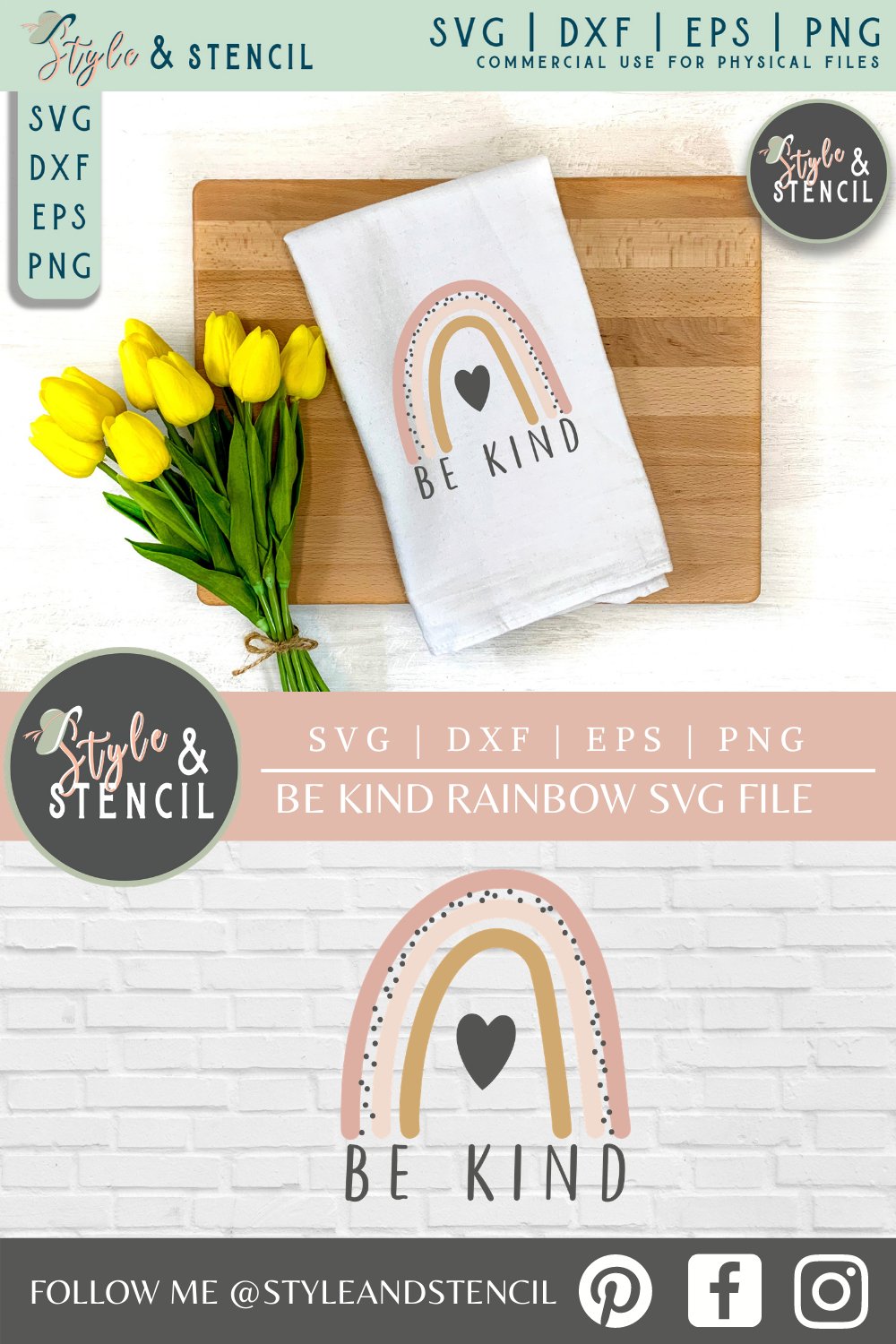 Be Kind SVG - Rainbow