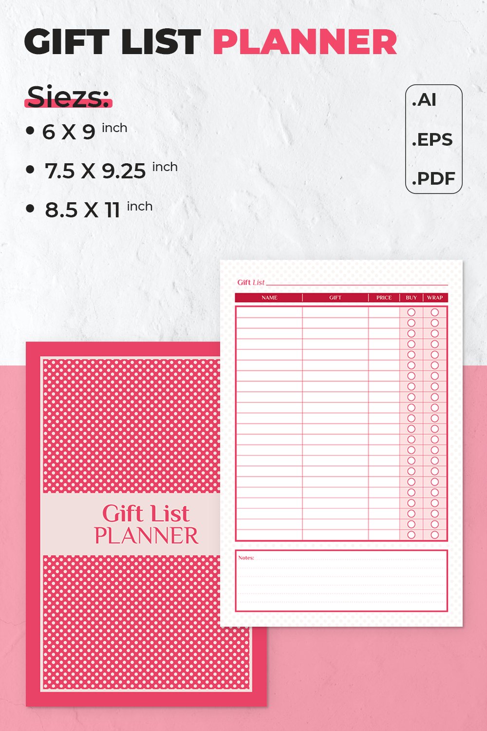 Gift List Planner | Printable Template
