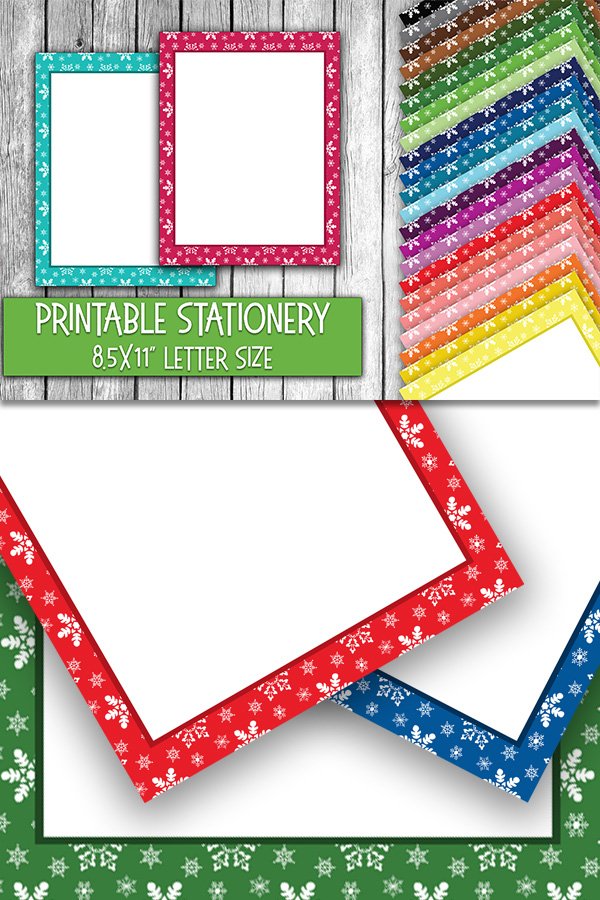 Snowflakes Letter Size - Christmas Stationery Paper