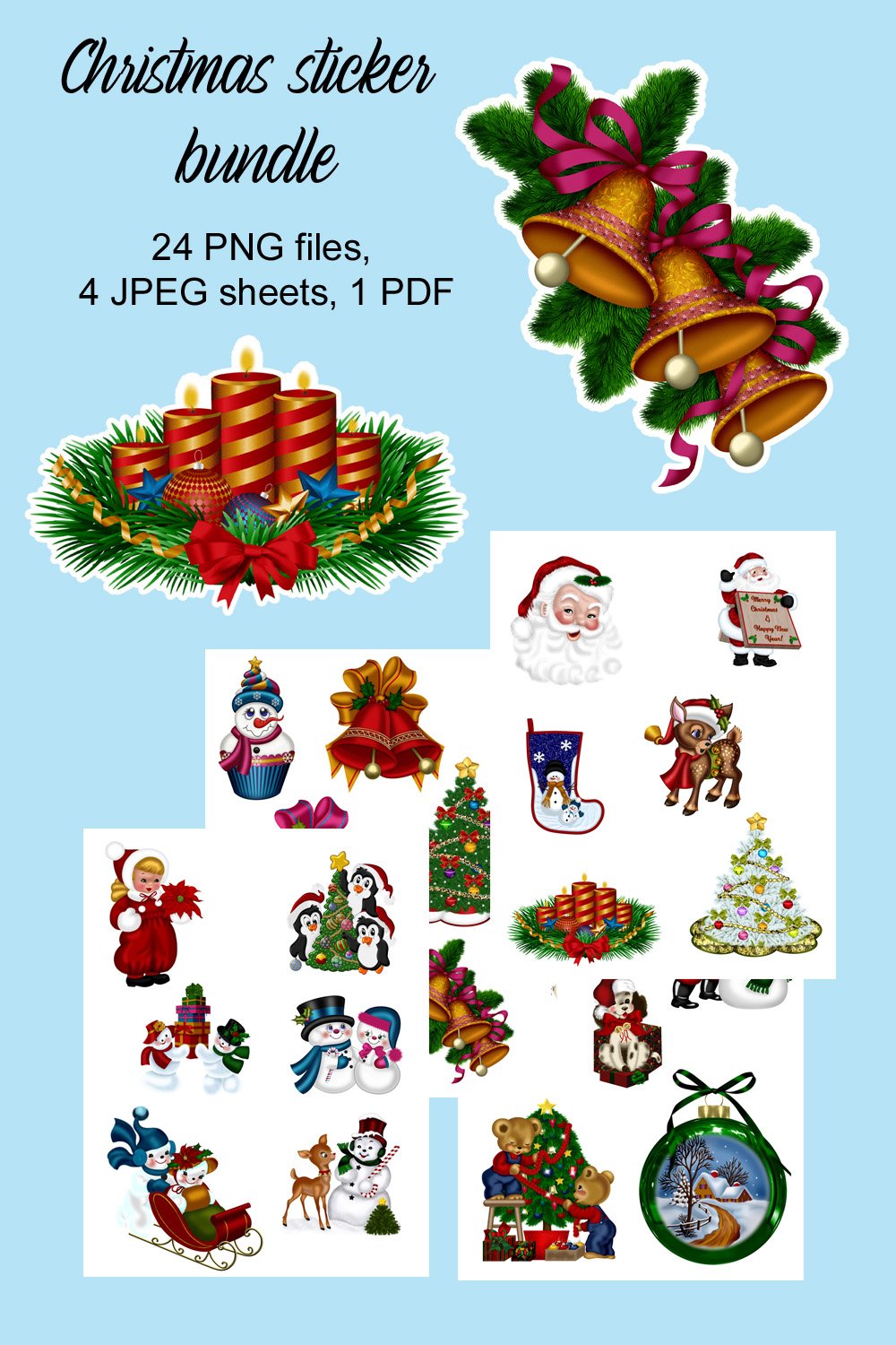 Christmas sticker bundle