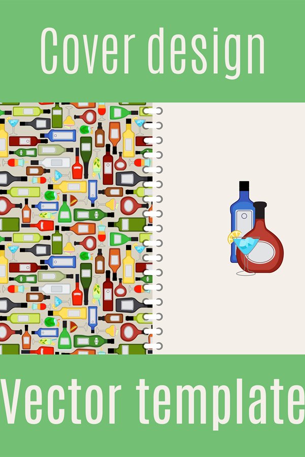 Cover design with bar drinks (879274)