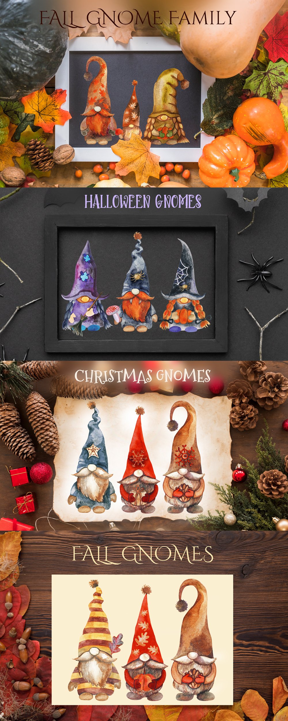 Gnome Bundle. Christmas Gnomes. Halloween Gnomes. (946478)