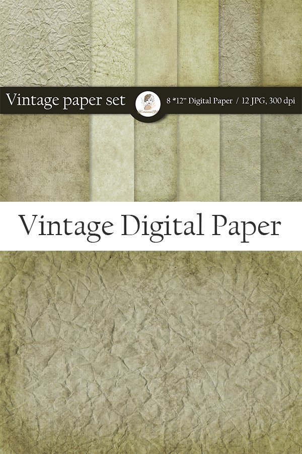Vintage Old Digital Paper / Printable Scrapbook (1041759)