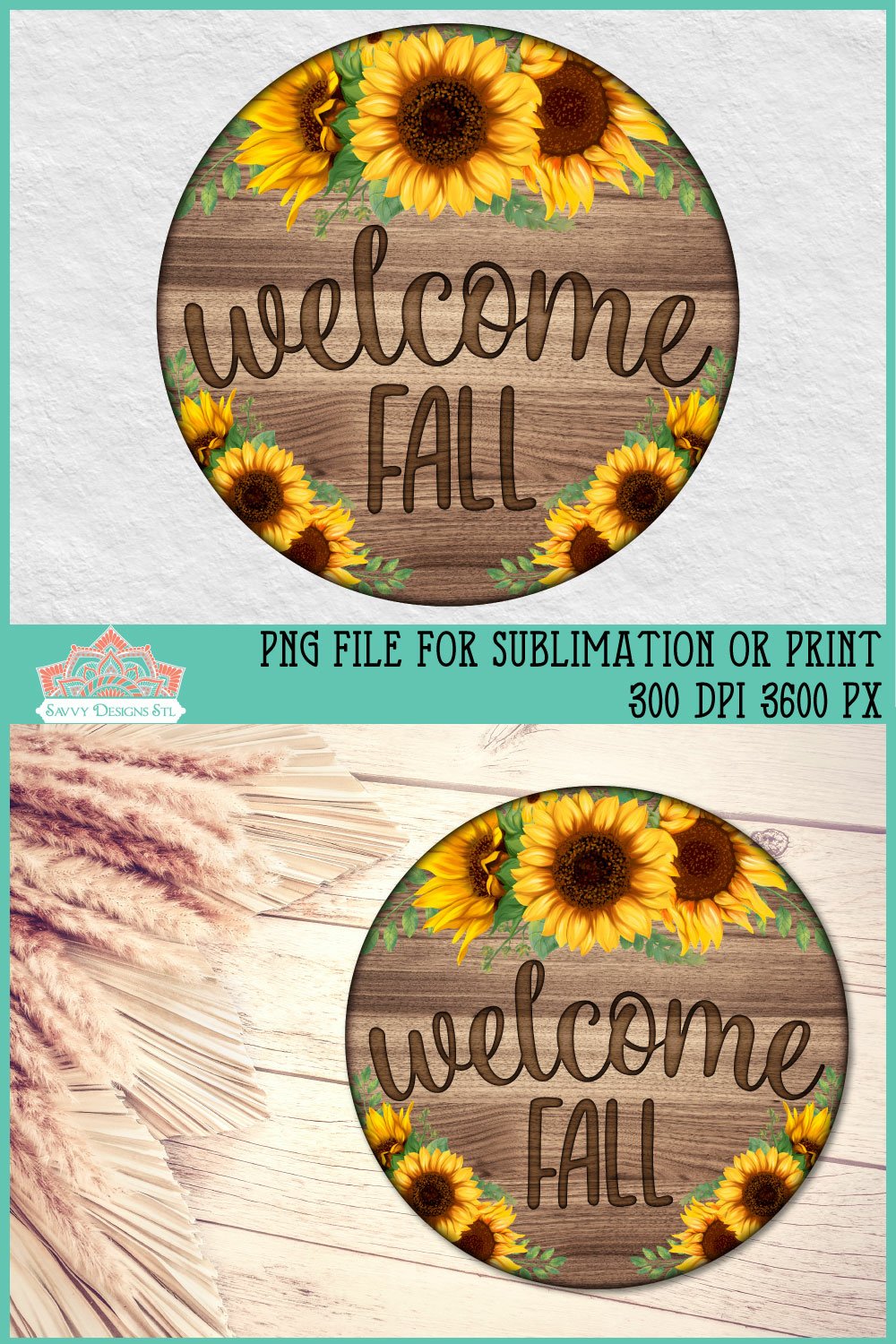 Welcome Fall | Wood Round Farmhouse Sign