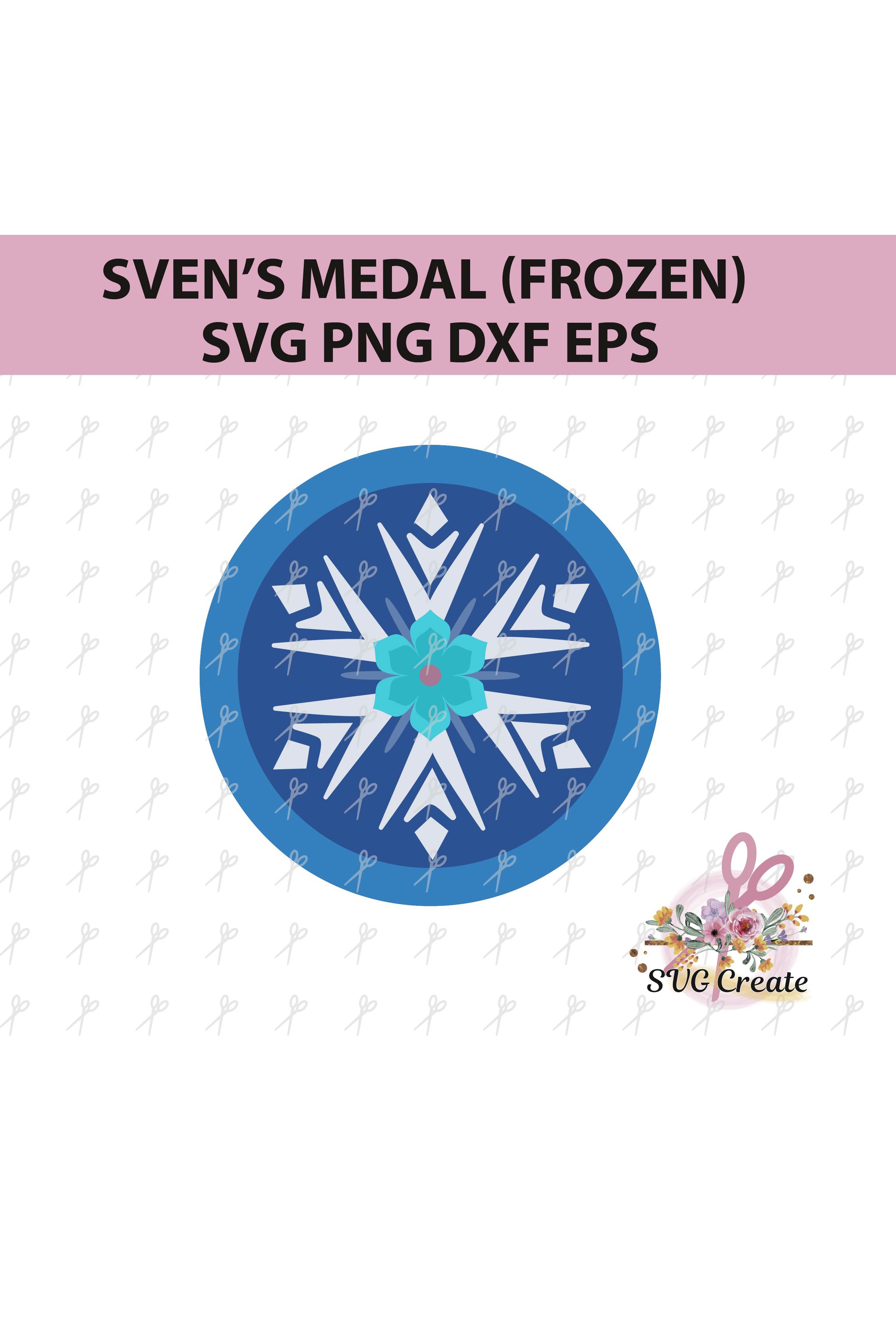 Frozen medal svg, Sven medal svg, Frozen snowflake svg