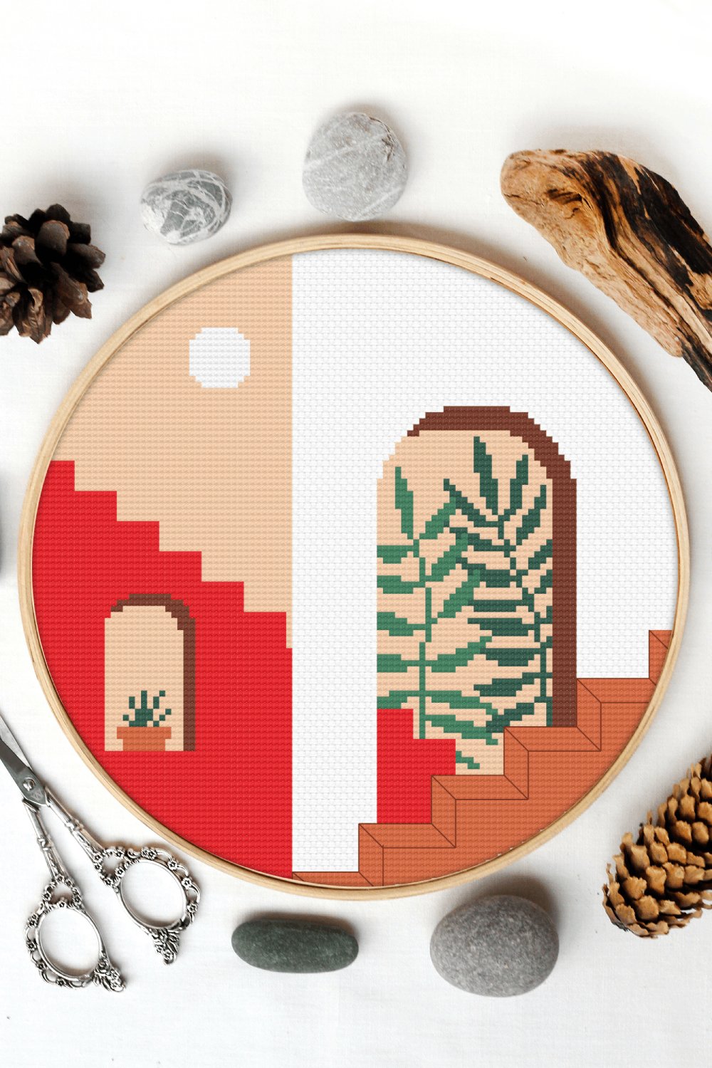 Abstract Cross stitch pattern Digital PDF Modern xstitch