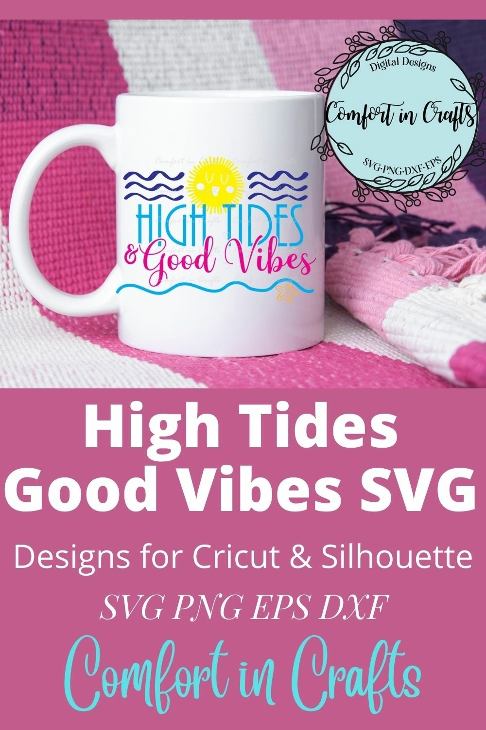 High Tides Good Vibes Beach SVG and Sublimation