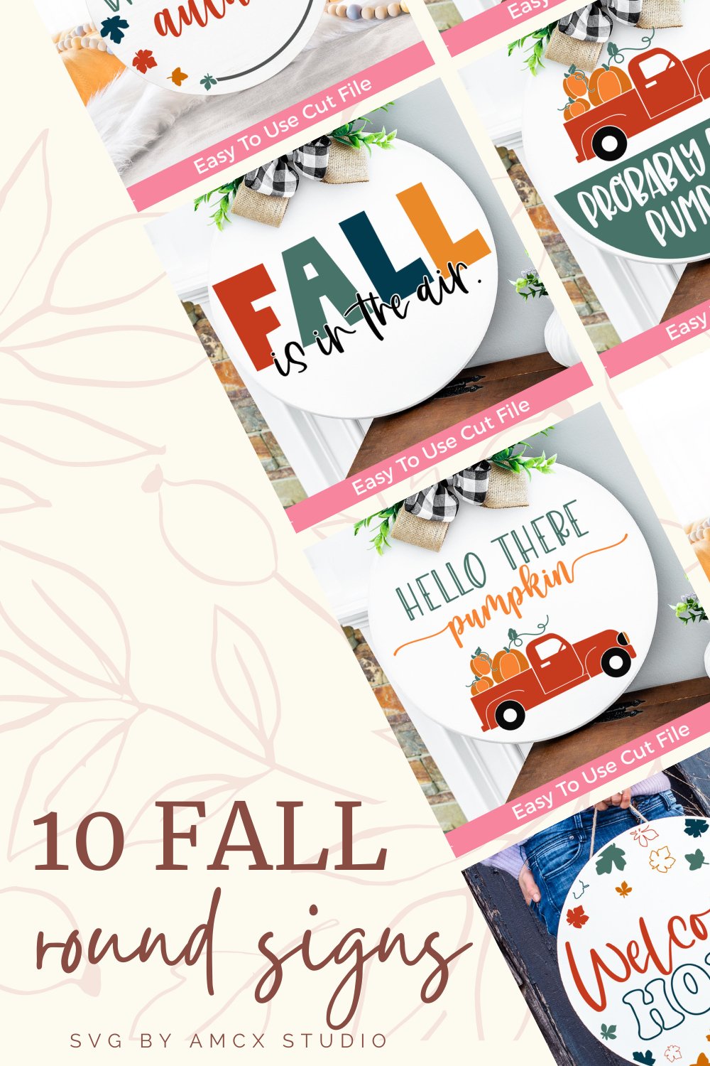 Fall Design SVG Bundle | Round Fall Cut Files