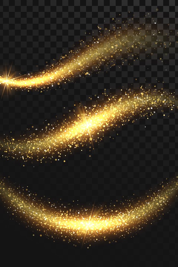 Sparkle stardust. Golden glittering magic vector (891328)