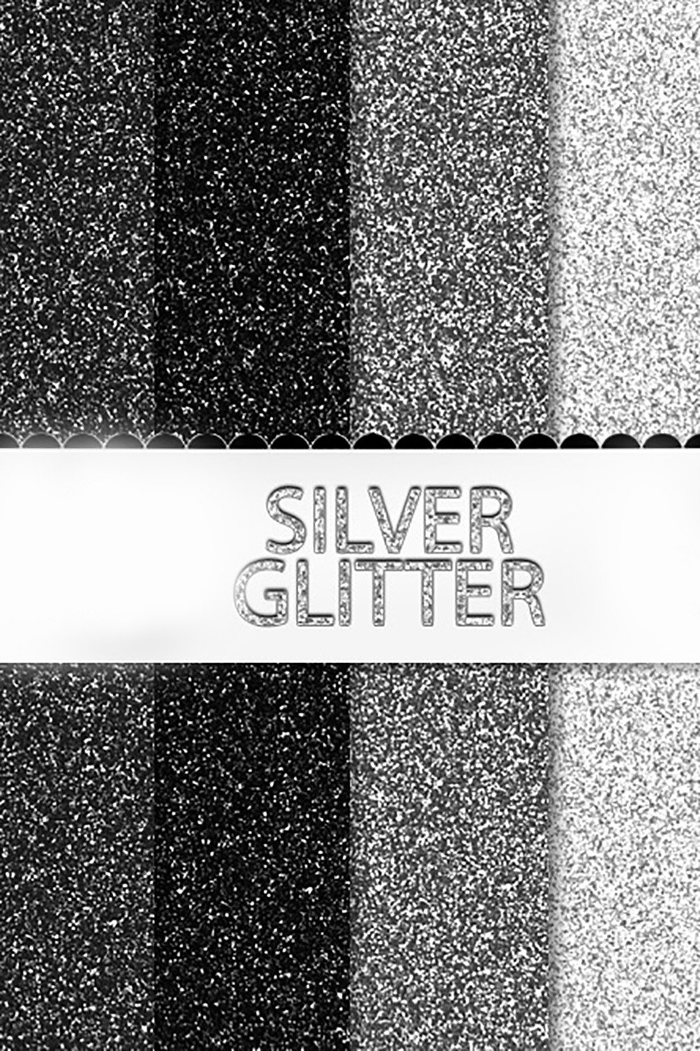 Silver Glitter Digital Papers, Glitter Textures, Paper Pack